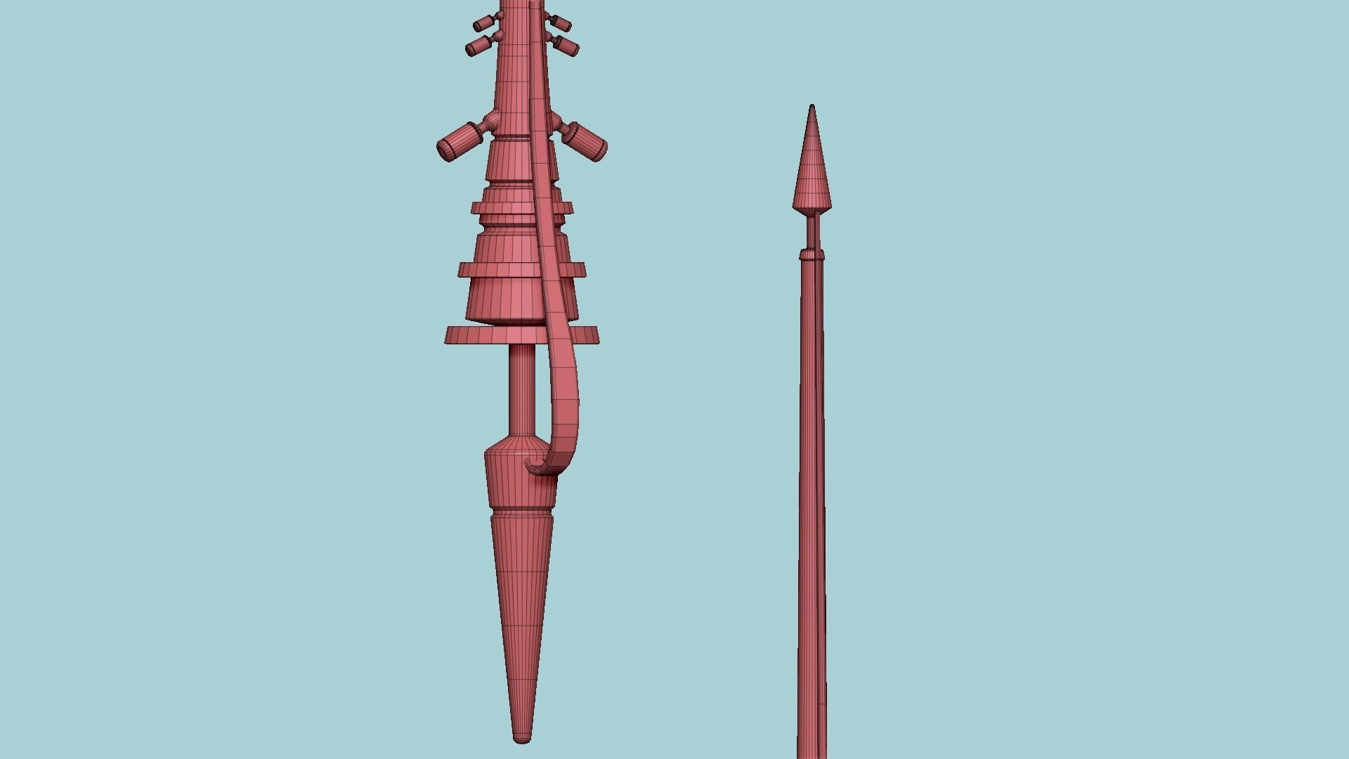 3D model SciFi War Lance A08 Yellow - Sci Fi Weapon Design VR / AR ...