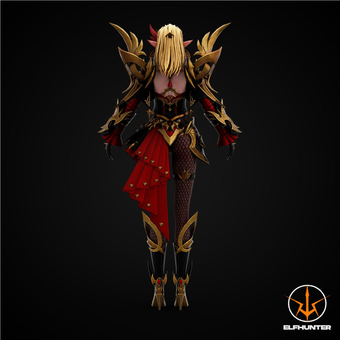 3D model EXCLUSIVE EDITION RIGGED CHARACTER ELF CULTS VR / AR / low ...