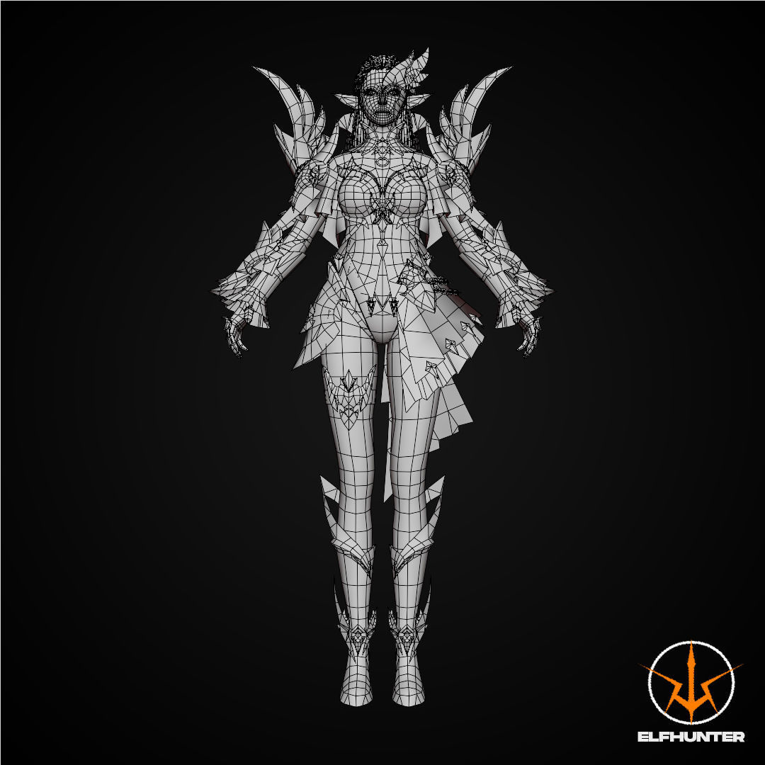 3D model EXCLUSIVE EDITION RIGGED CHARACTER ELF CULTS VR / AR / low ...