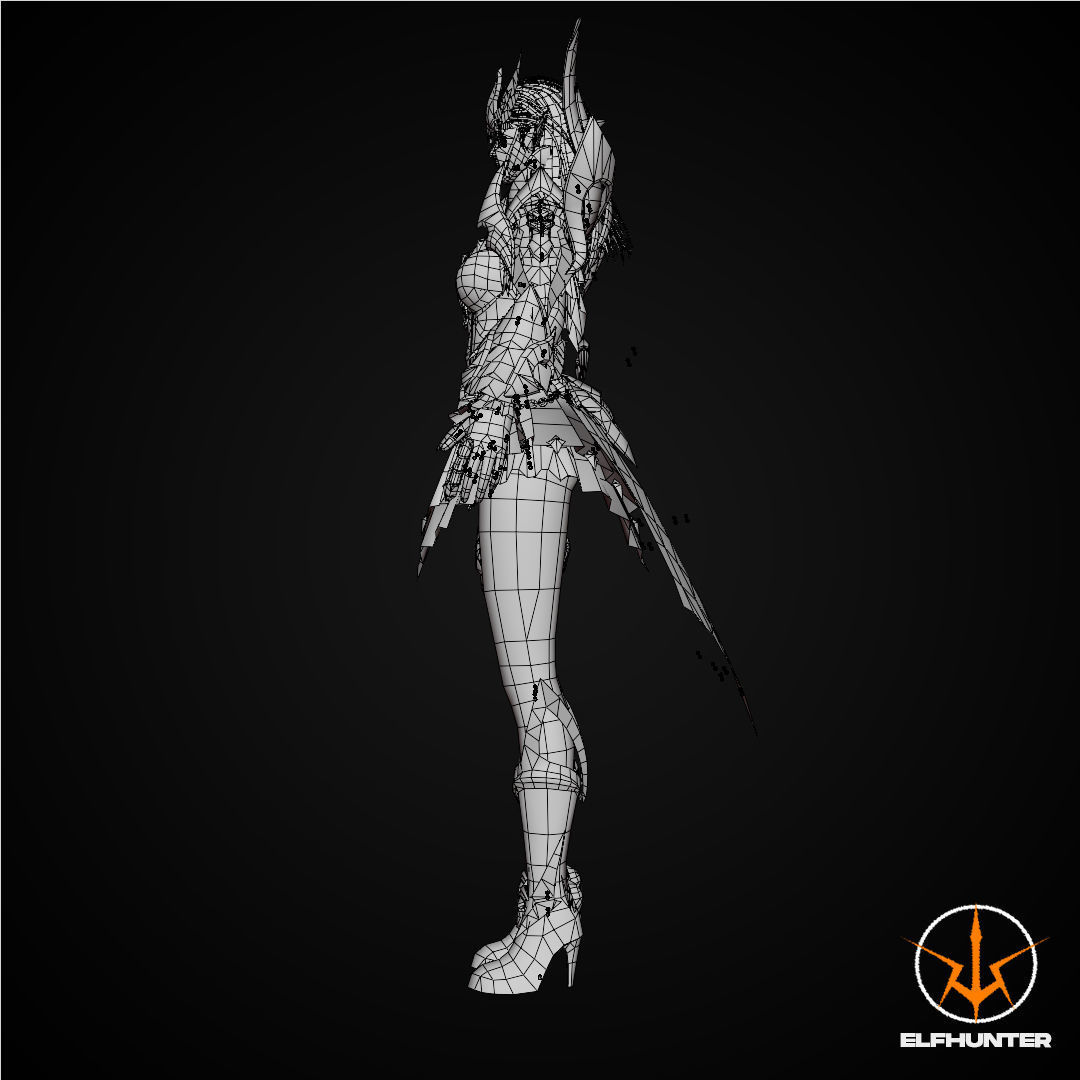 3d Model Exclusive Edition Rigged Character Elf Cults Vr Ar Low
