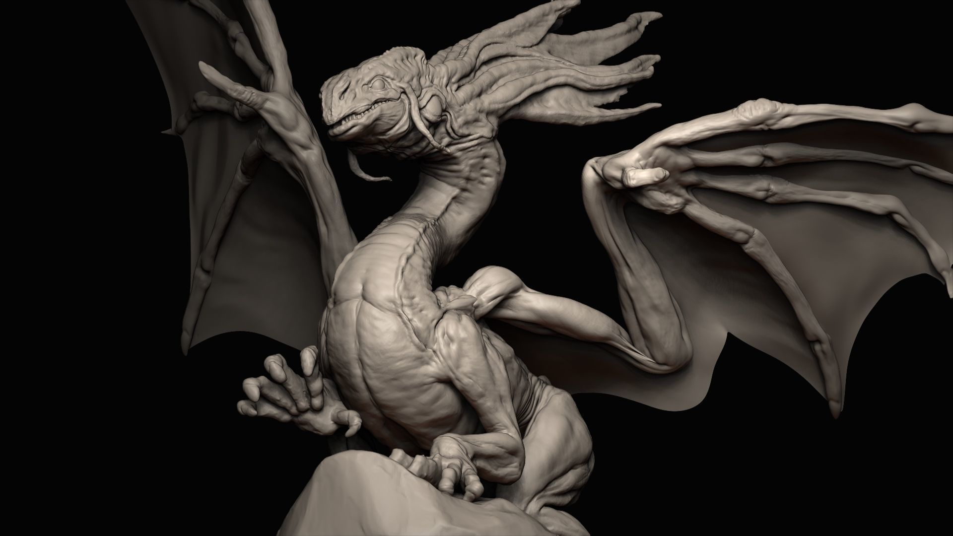 3D model Classic Dragon asset for games and VFX VR / AR / low-poly ...