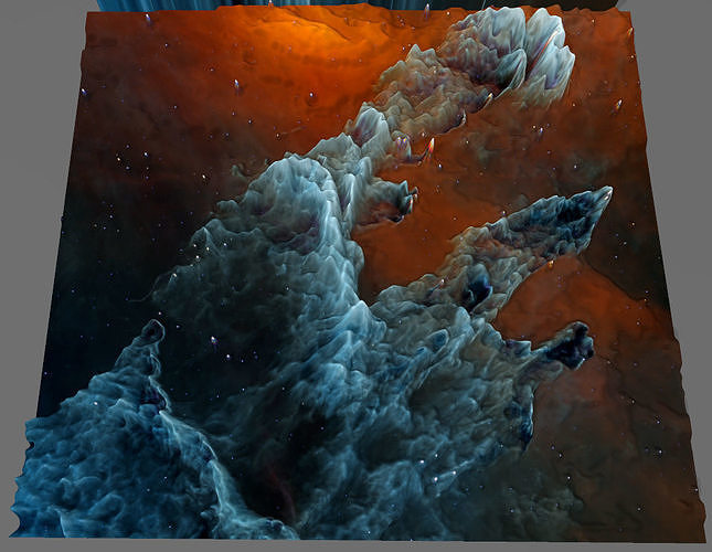 Pillar of creation deep sky object 3d software analysis 3D model 3D ...