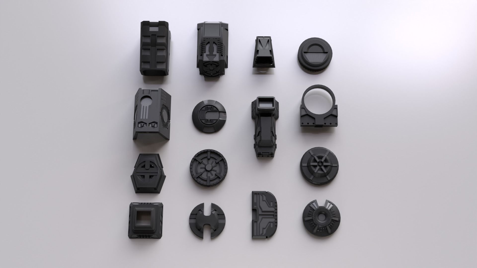 3D model Sci-Fi Futuristic Style Hard Surface Assets VR / AR / low-poly ...