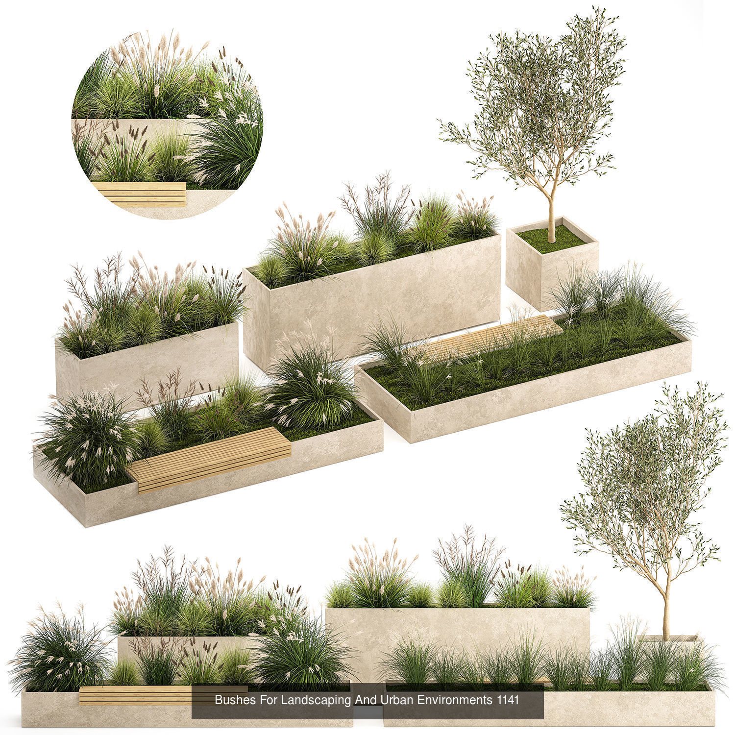 Collection bushes For Landscaping And Urban Environments | CGTrader
