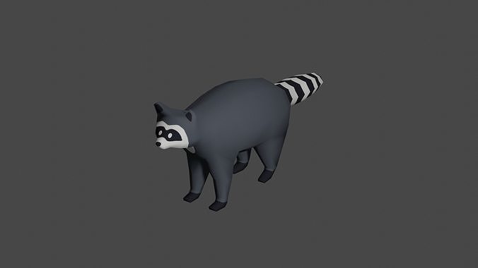 Low poly raccoon free VR / AR / low-poly 3D model rigged | CGTrader