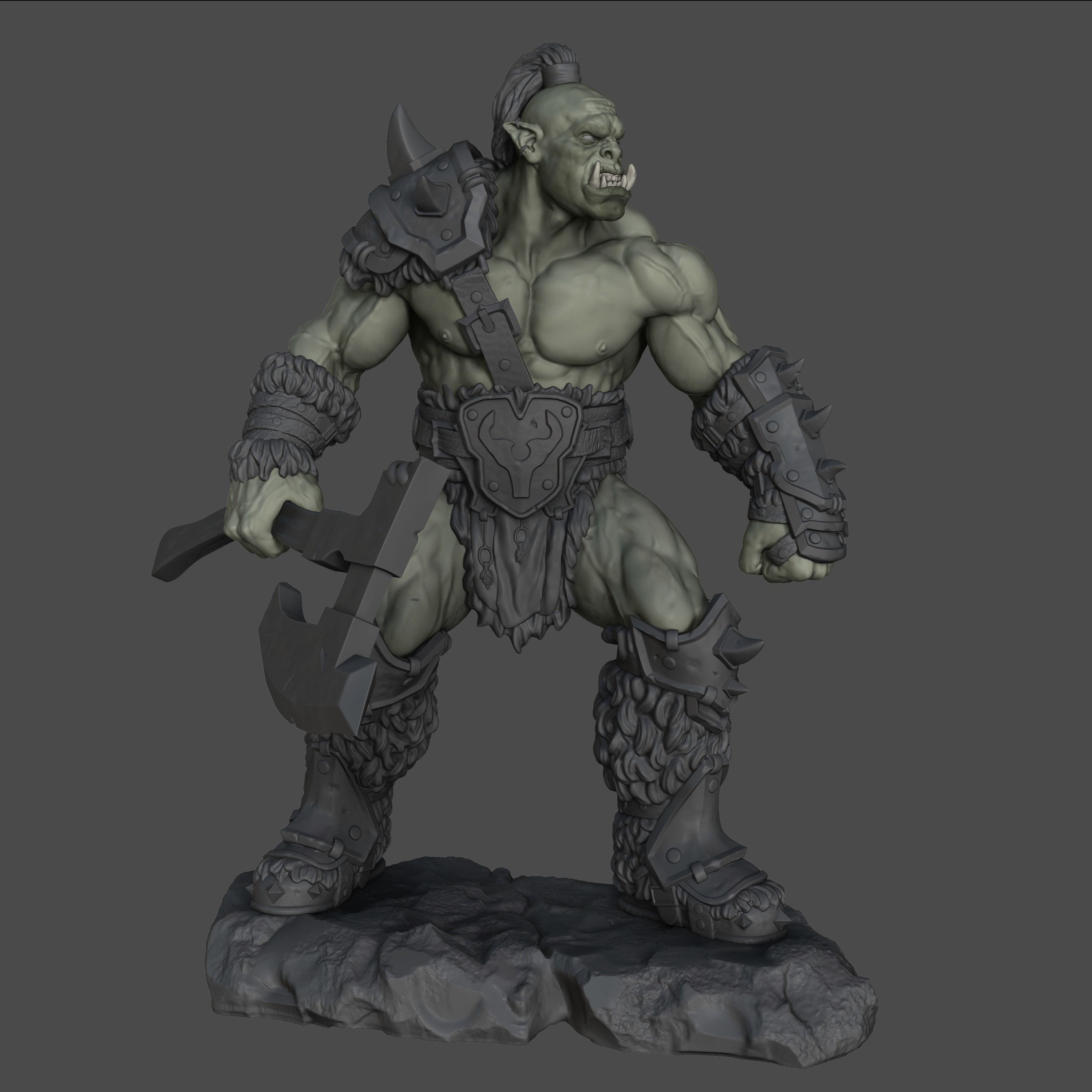 Orc Warrior 3D model 3D printable | CGTrader