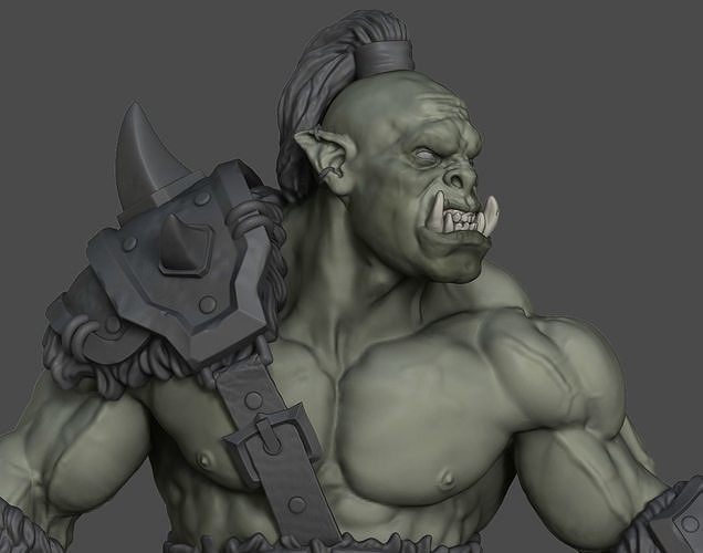 Orc Warrior 3D model 3D printable | CGTrader