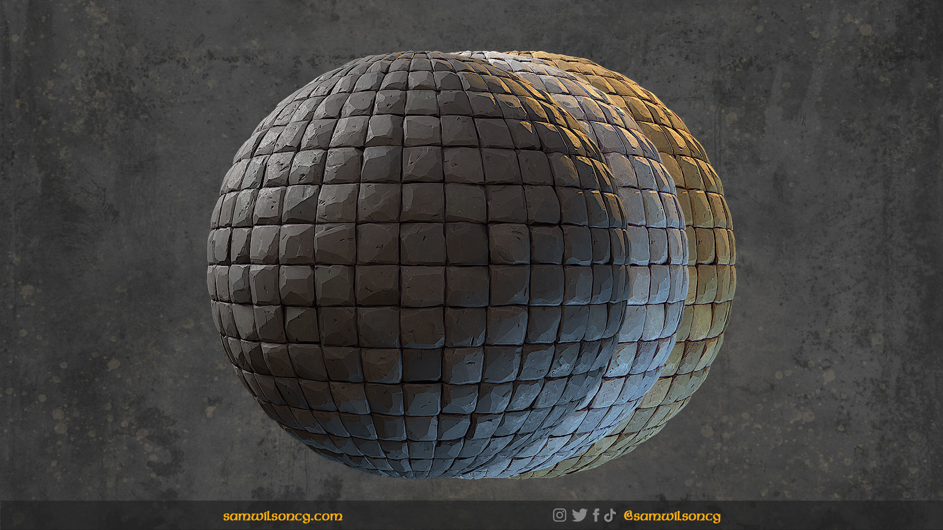 Texture Stylized Cobblestone Squares - PBR Tile Material - Game Ready ...