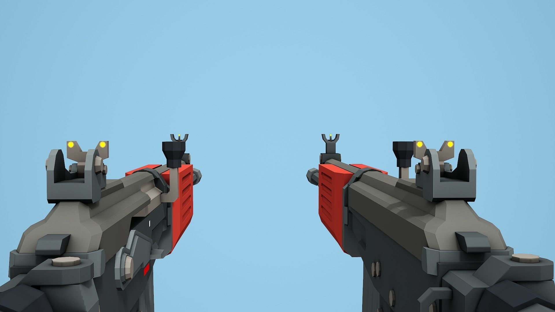 3D Model Collection Modern Rifles Pack vol 01 - Low Poly Game Ready VR ...