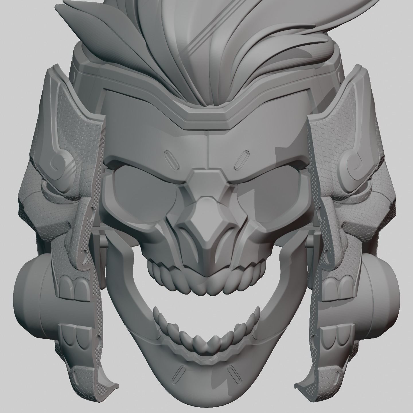 Motorized Cyberdemon Genji Helmet from Overwatch 2 3D model 3D ...