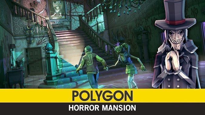 3D model POLYGON - Horror Mansion VR / AR / low-poly | CGTrader