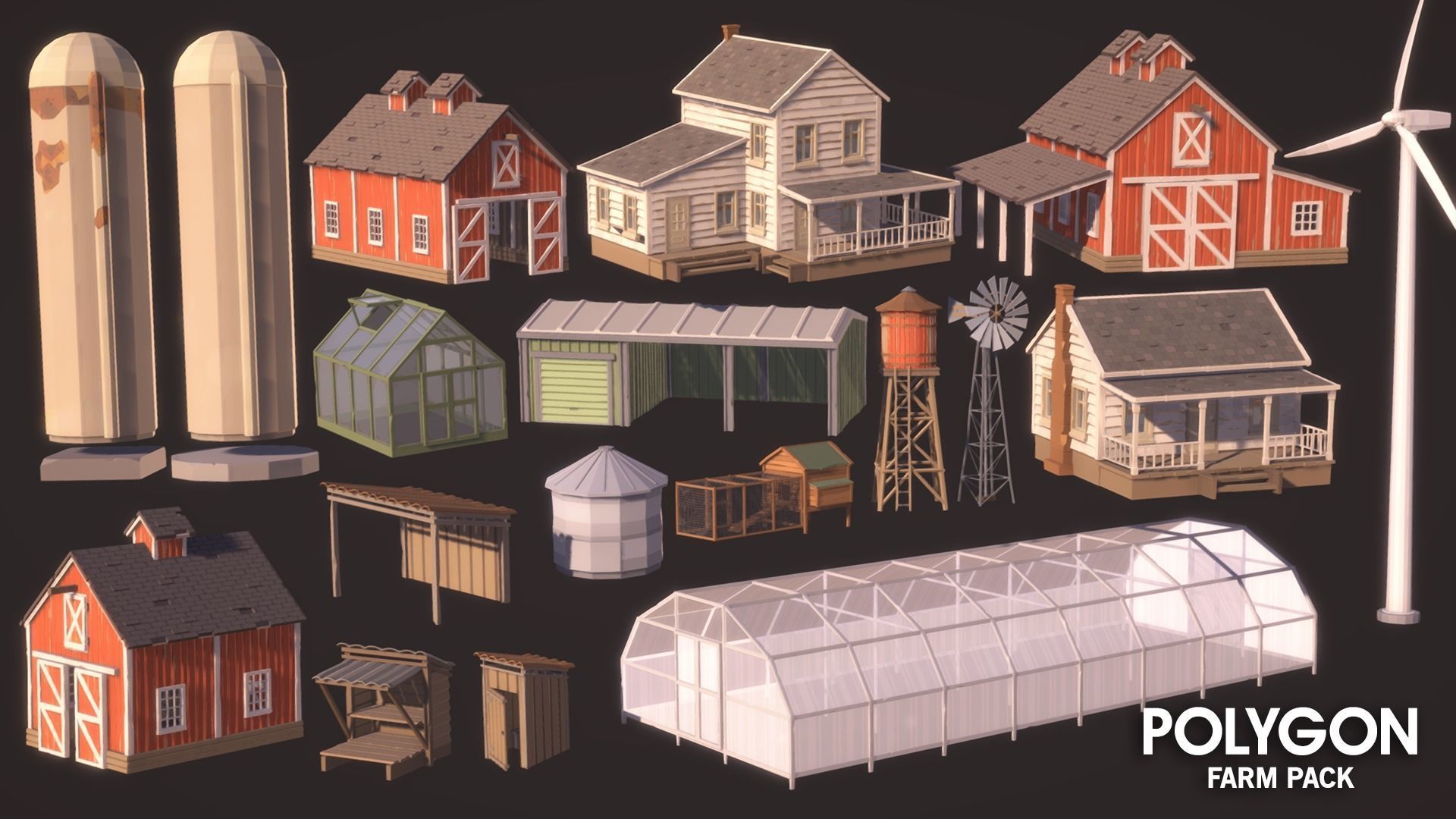 3D model POLYGON - Farm VR / AR / low-poly | CGTrader