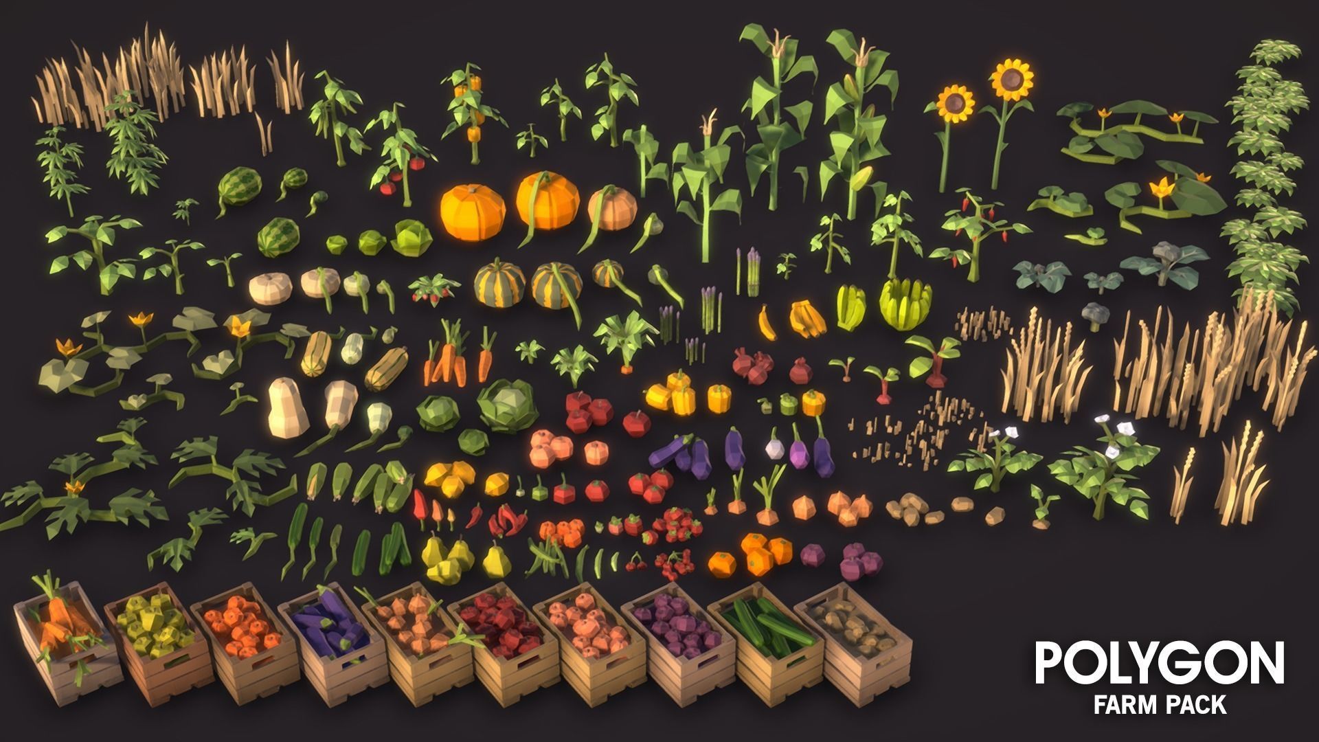 3D model POLYGON - Farm VR / AR / low-poly | CGTrader