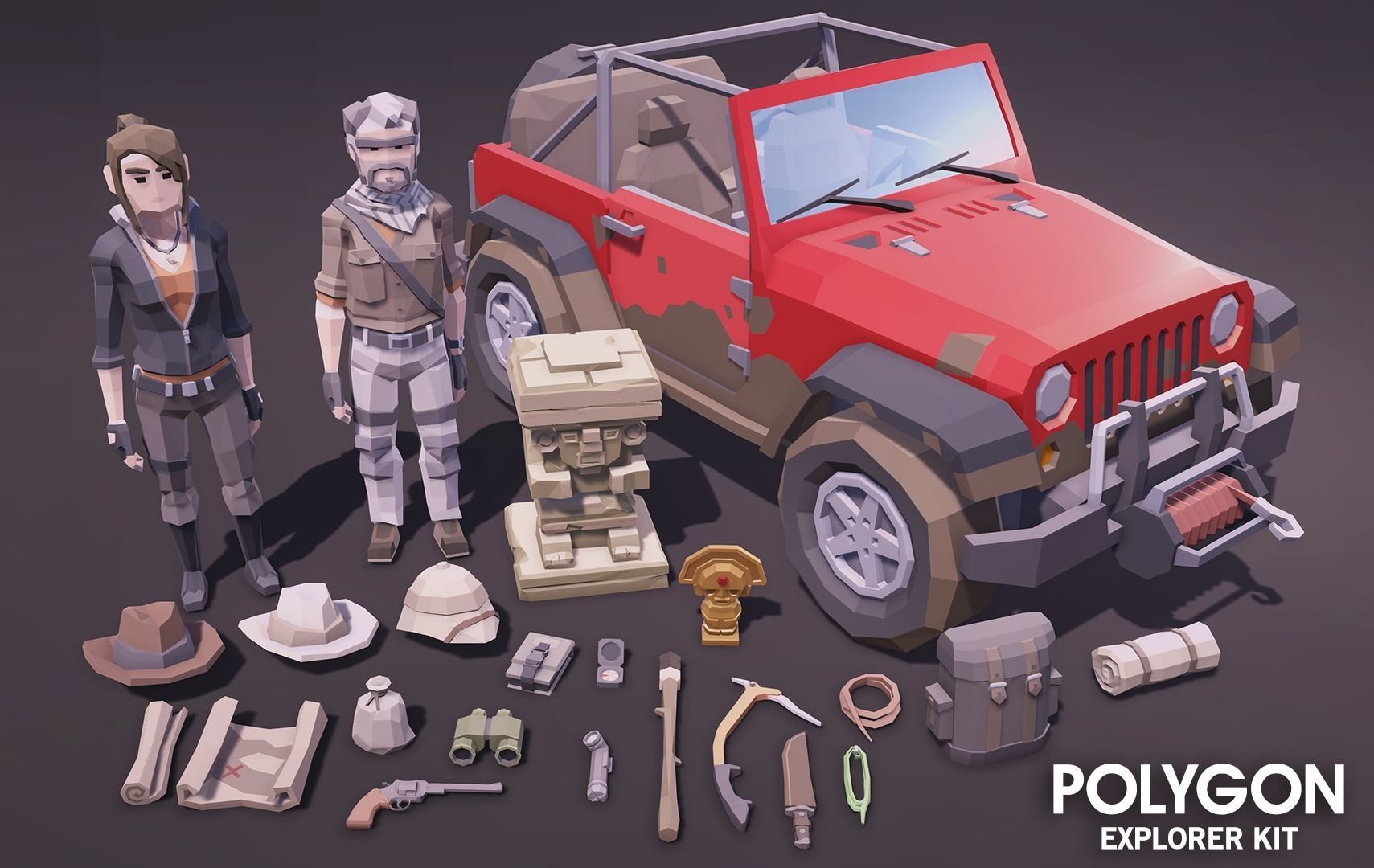 3D model POLYGON - Explorer VR / AR / low-poly | CGTrader