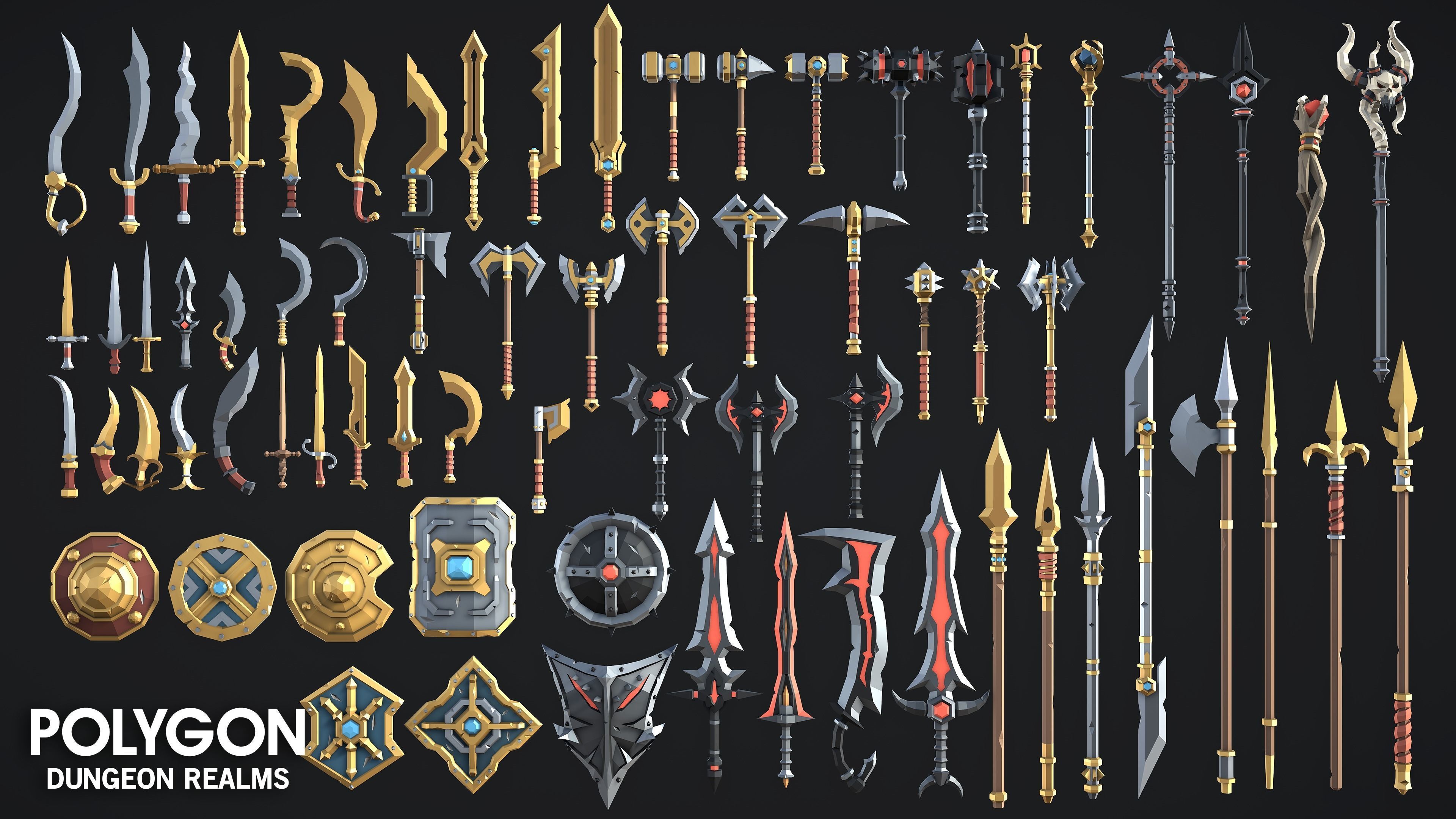 3D model POLYGON Dungeon Realms VR / AR / low-poly | CGTrader