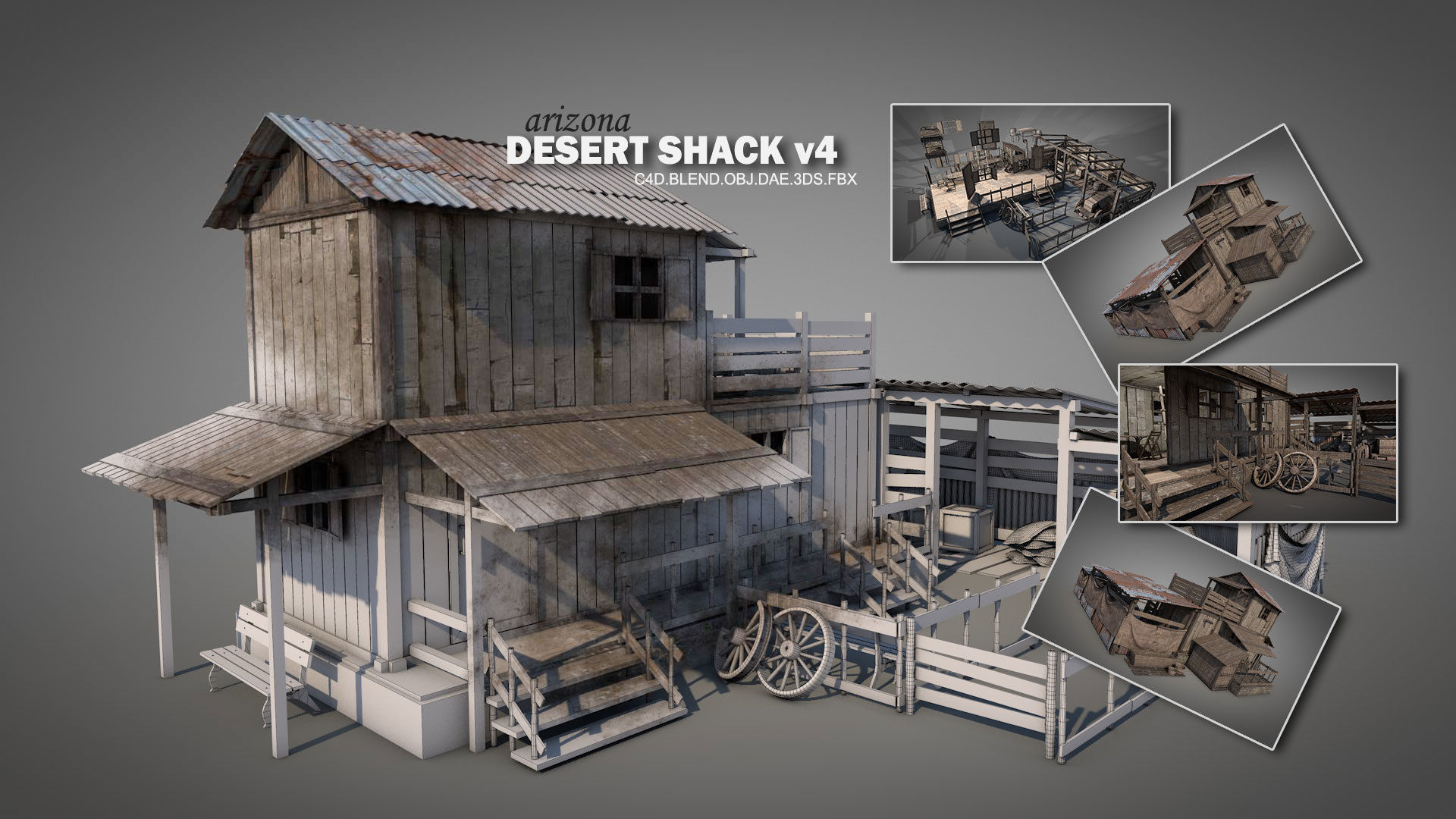 Arizona Desert Shack v4 3D model | CGTrader