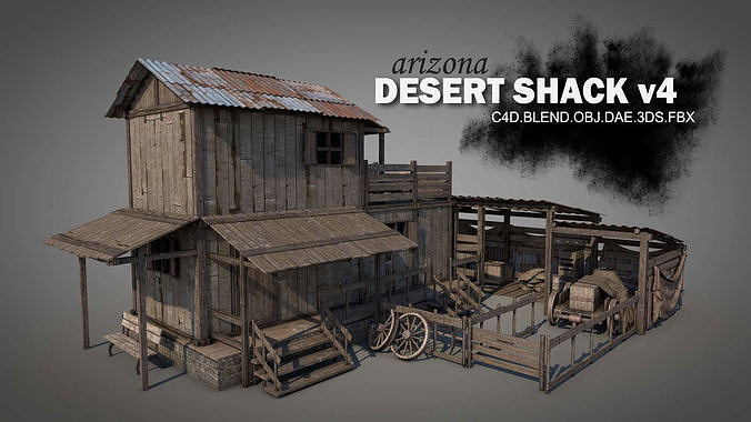 Arizona Desert Shack v4 3D model | CGTrader