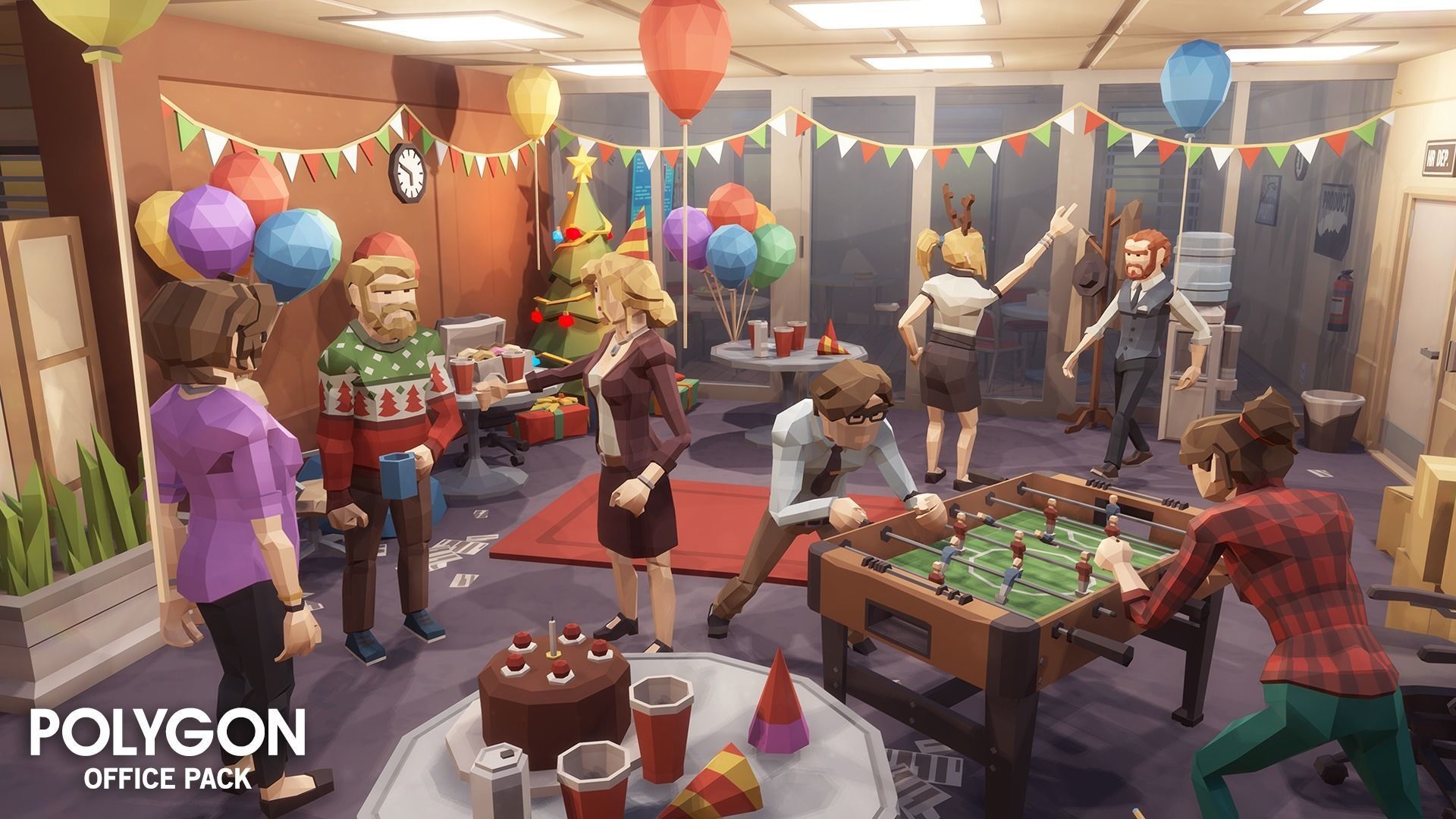 3D model POLYGON - Office VR / AR / low-poly | CGTrader