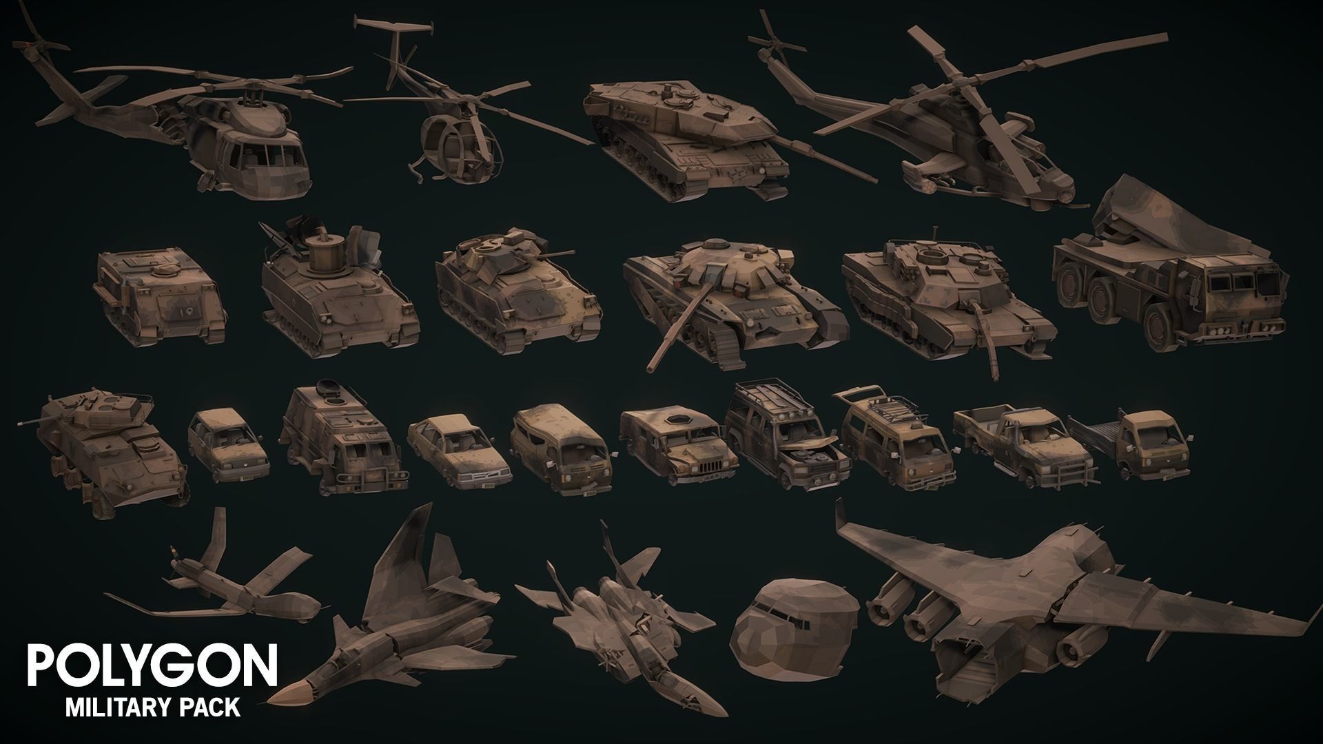 3D model POLYGON - Military VR / AR / low-poly | CGTrader