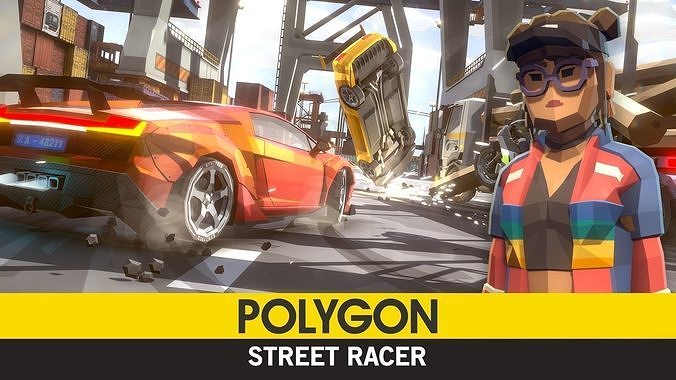 3D model POLYGON - Street Racer VR / AR / low-poly | CGTrader