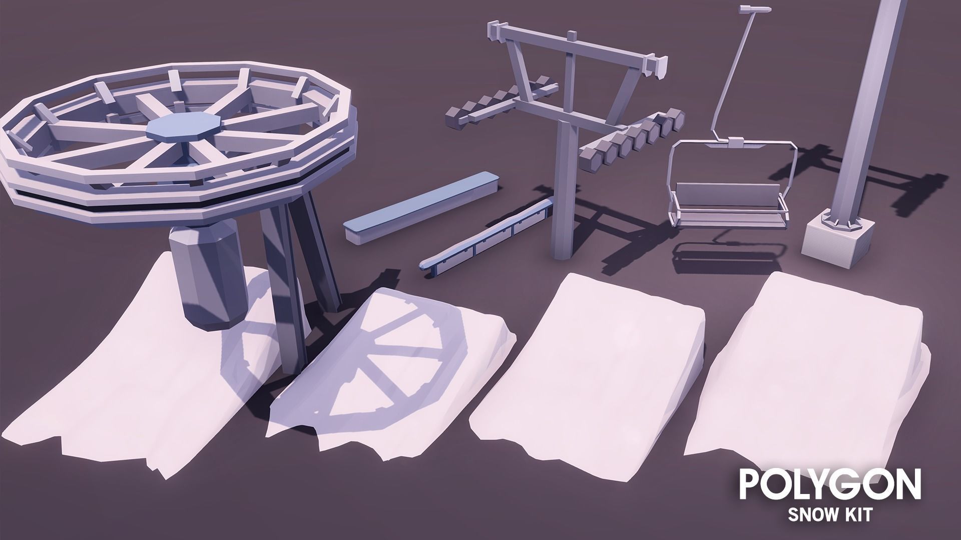 3D model POLYGON - Snow Kit VR / AR / low-poly | CGTrader