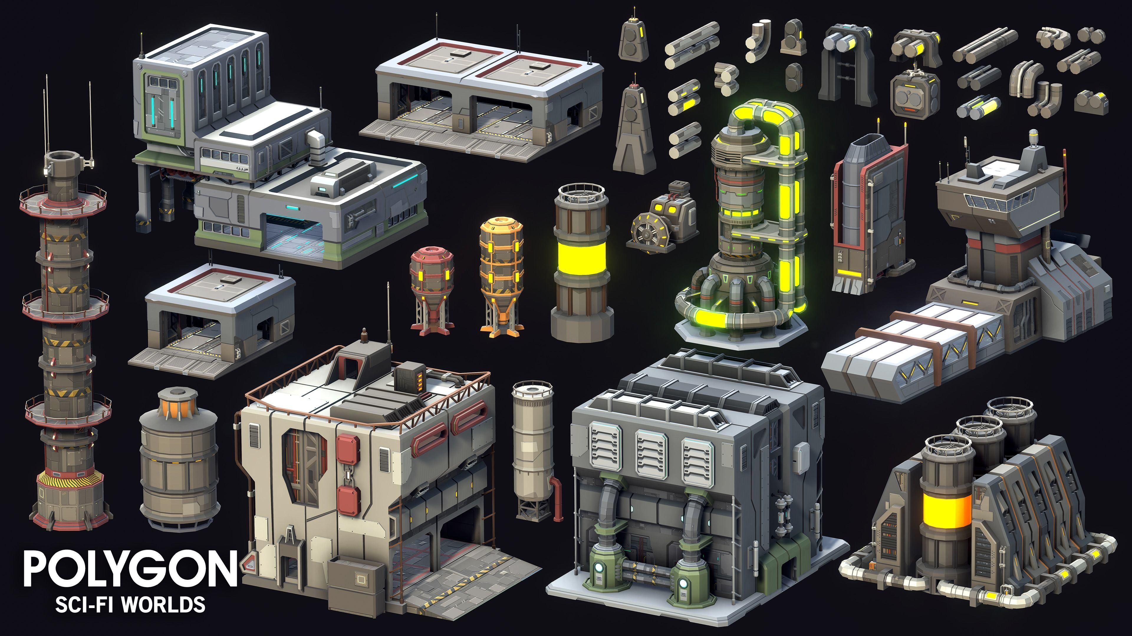 3D model POLYGON - Sci-Fi Worlds VR / AR / low-poly | CGTrader