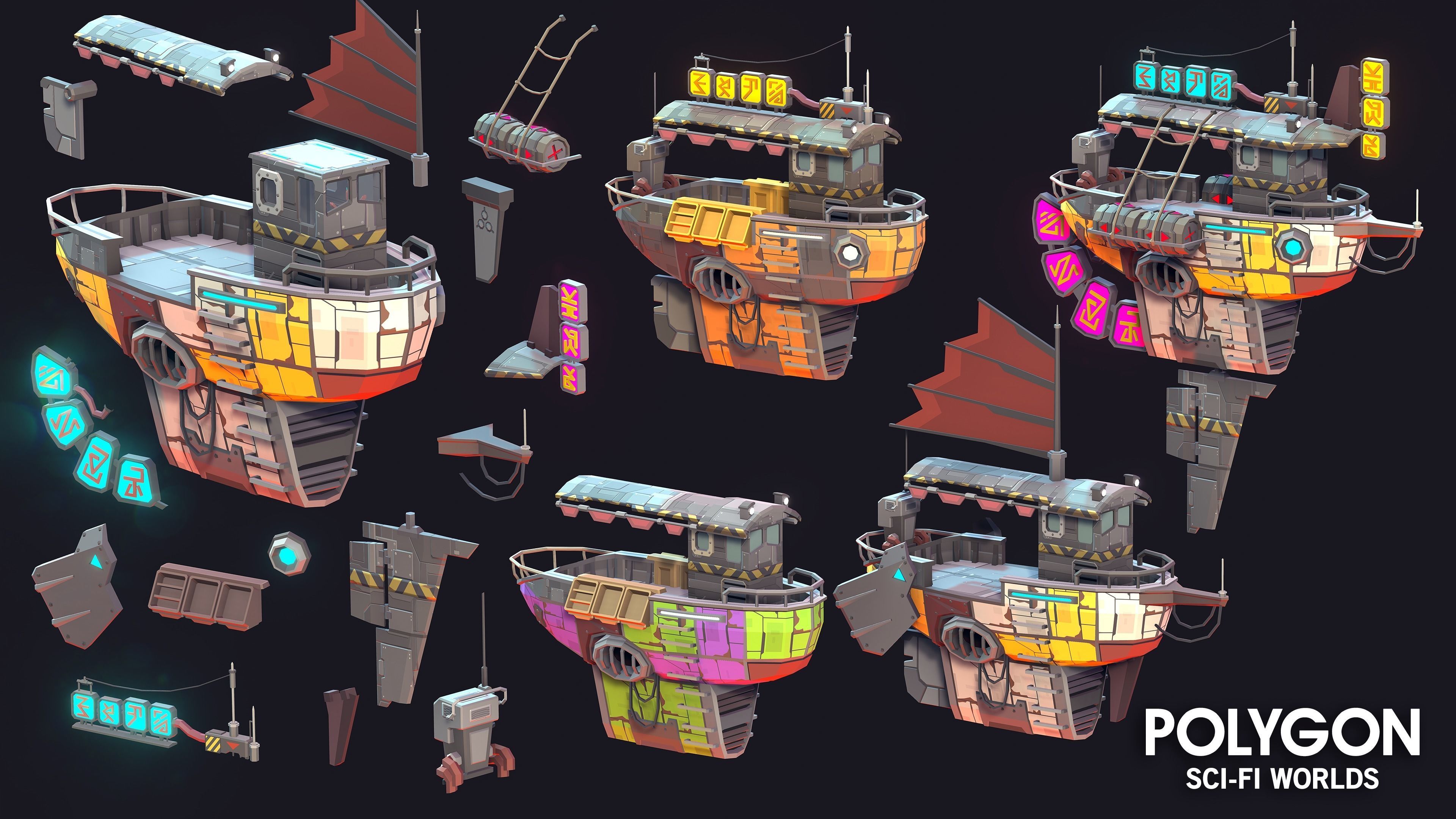 3D model POLYGON - Sci-Fi Worlds VR / AR / low-poly | CGTrader