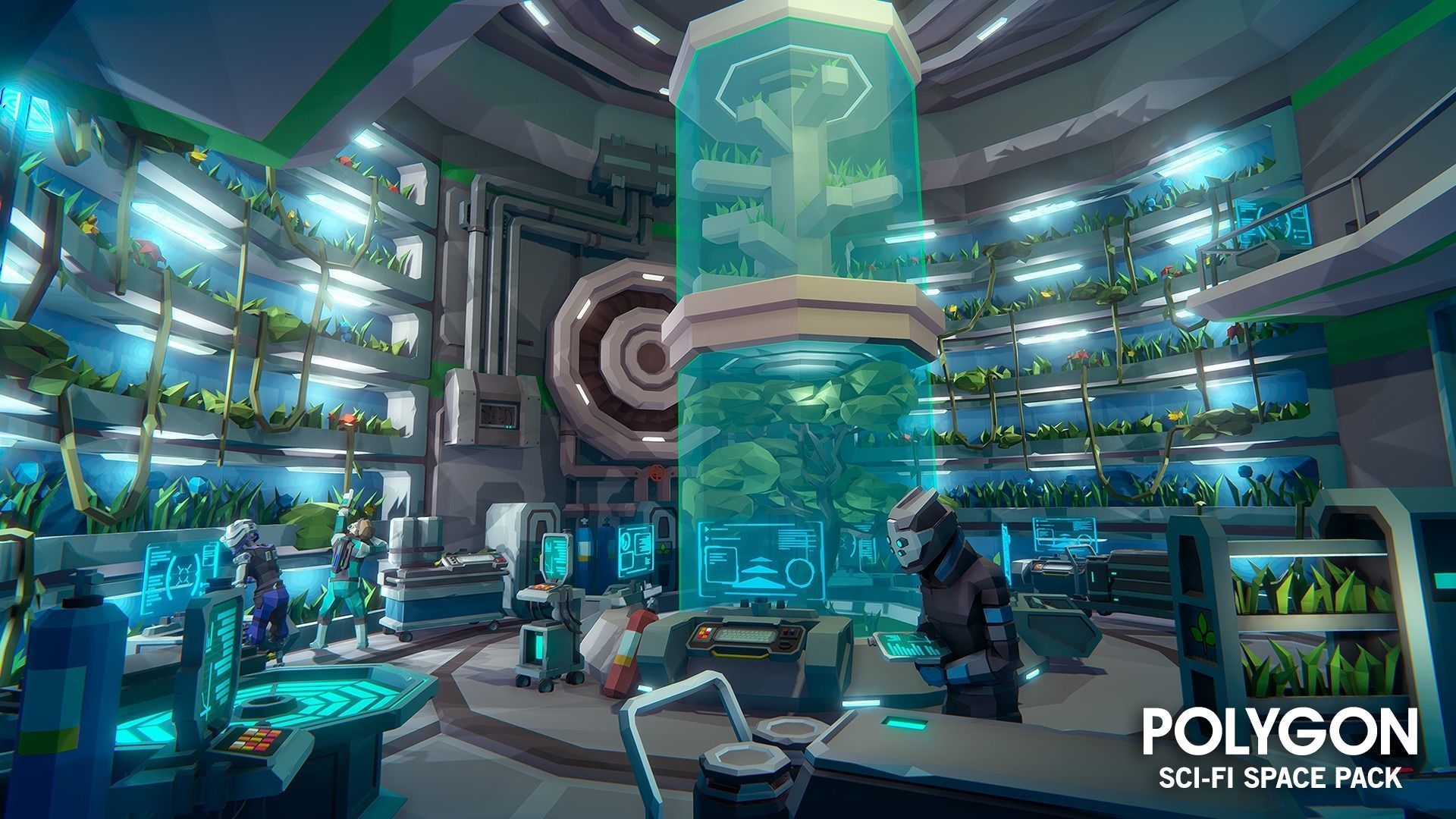 3D model POLYGON - Sci-Fi Space VR / AR / low-poly | CGTrader