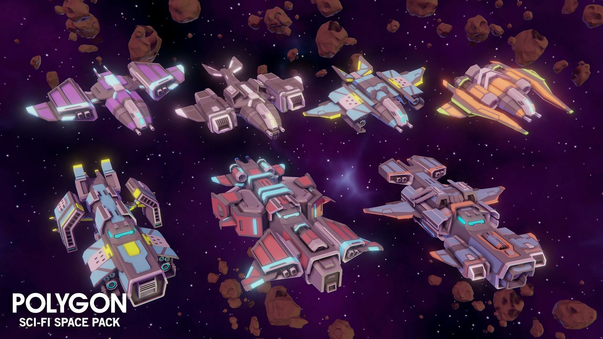 3D model POLYGON - Sci-Fi Space VR / AR / low-poly | CGTrader