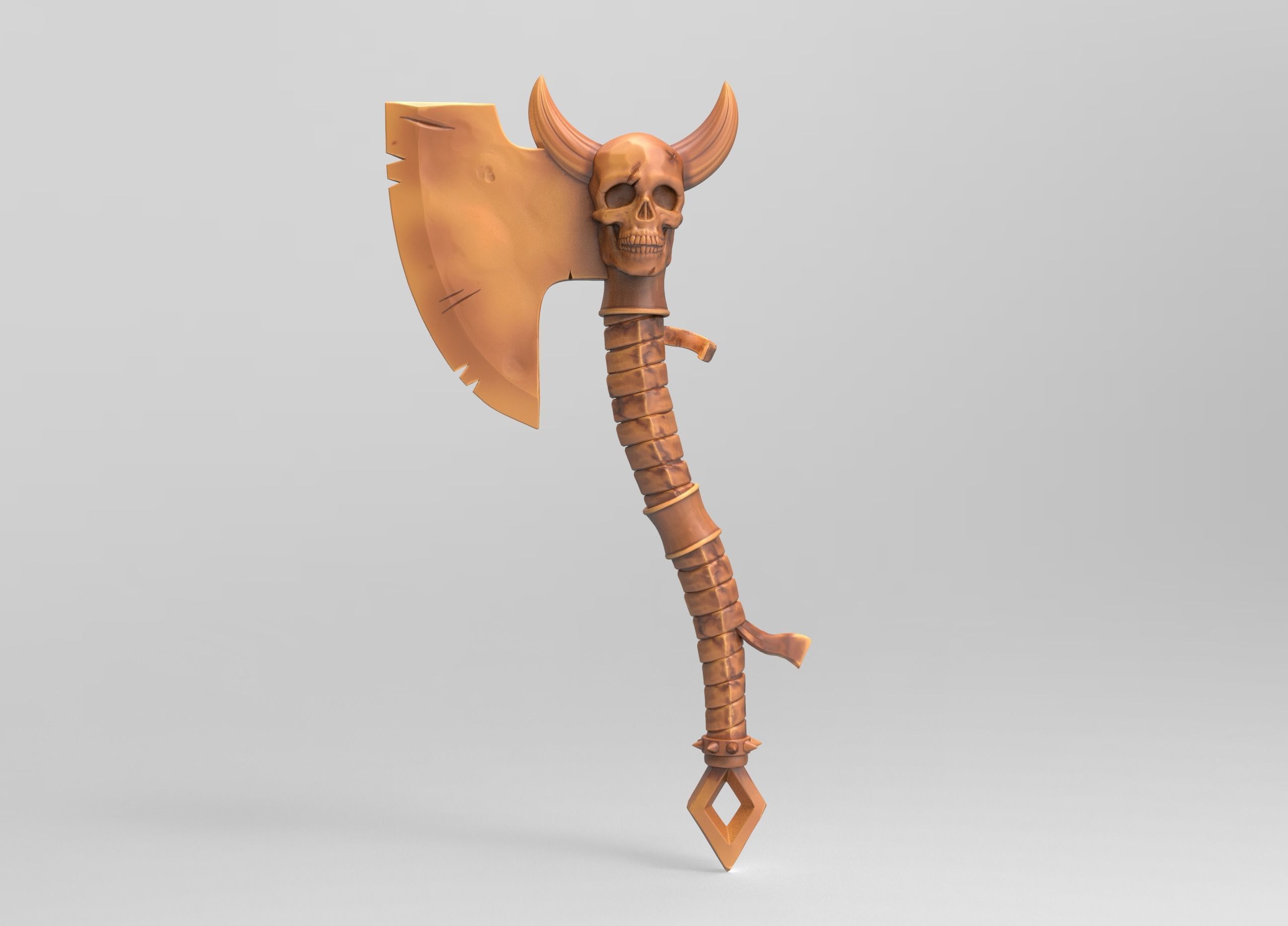 Battle axe free 3D model 3D printable | CGTrader