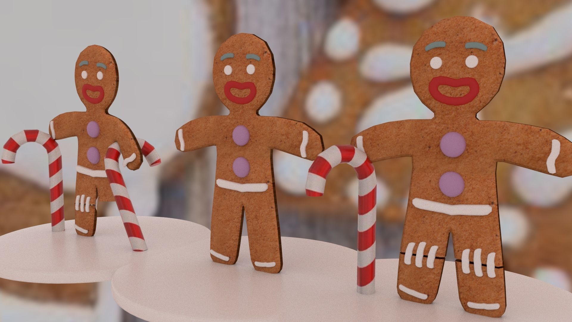 Christmas Gingerbread Man pack 3D model 3D printable | CGTrader