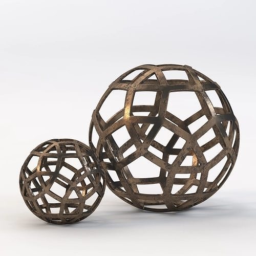 Geo Large Decorative Metal Ball 3D model | CGTrader