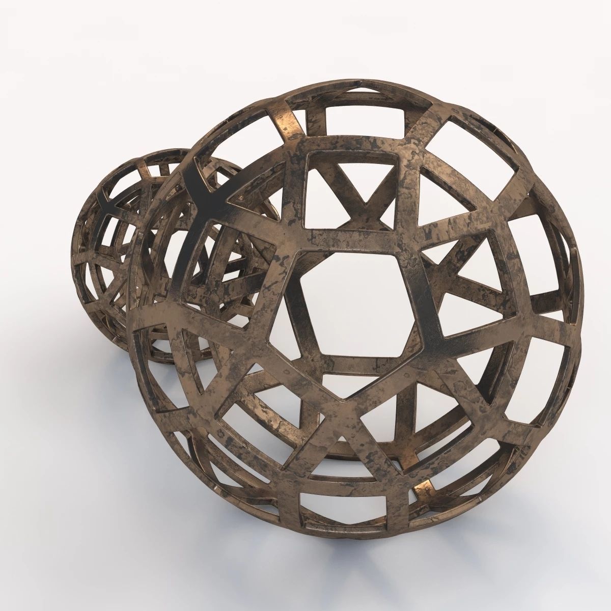 Geo Large Decorative Metal Ball 3D model | CGTrader