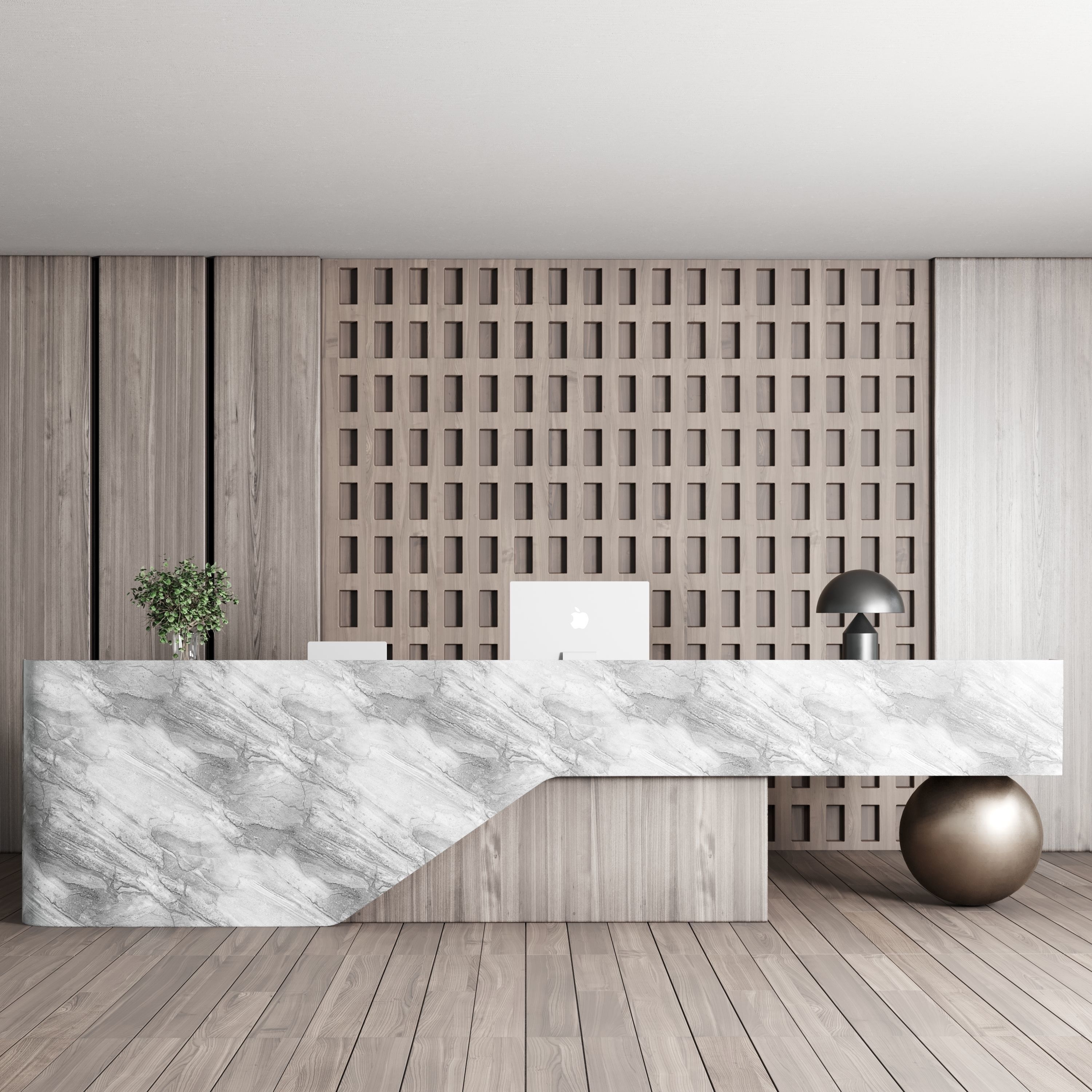 3D model Reception Desk Office Furniture 03 VR / AR / low-poly | CGTrader