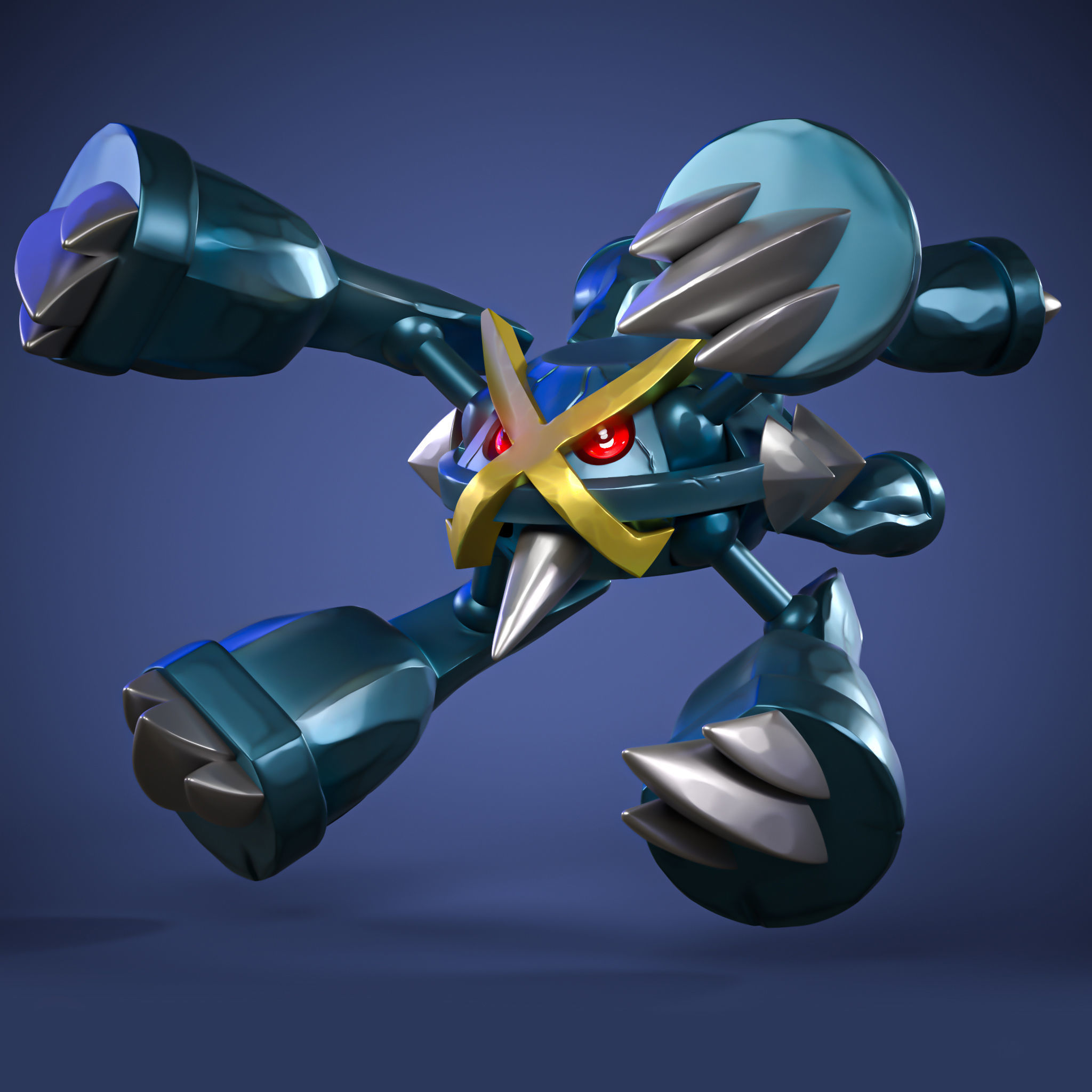 MEGA METAGROSS POKEMON 3D model 3D printable | CGTrader