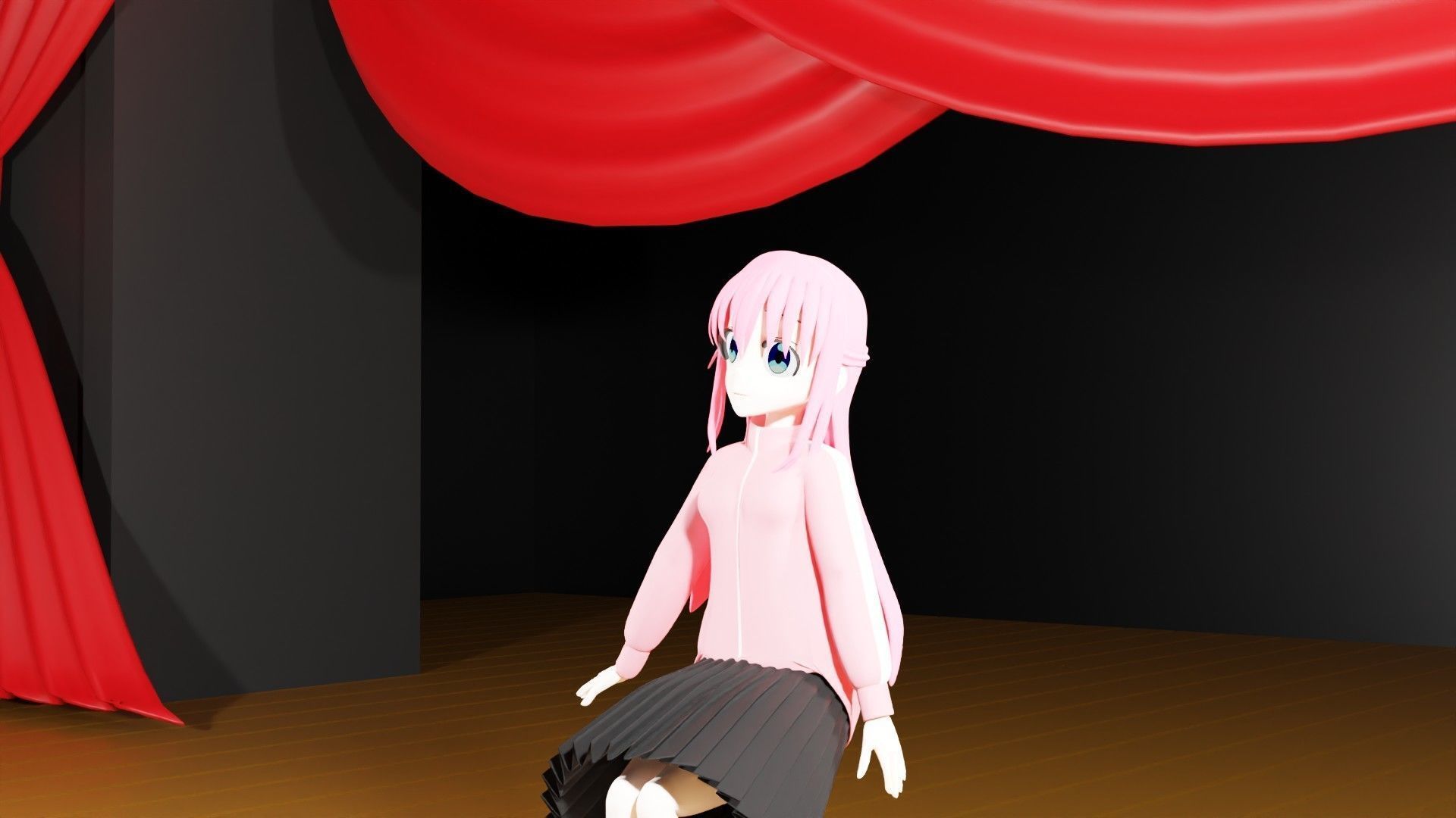 Bocchi the rock 3D model rigged | CGTrader