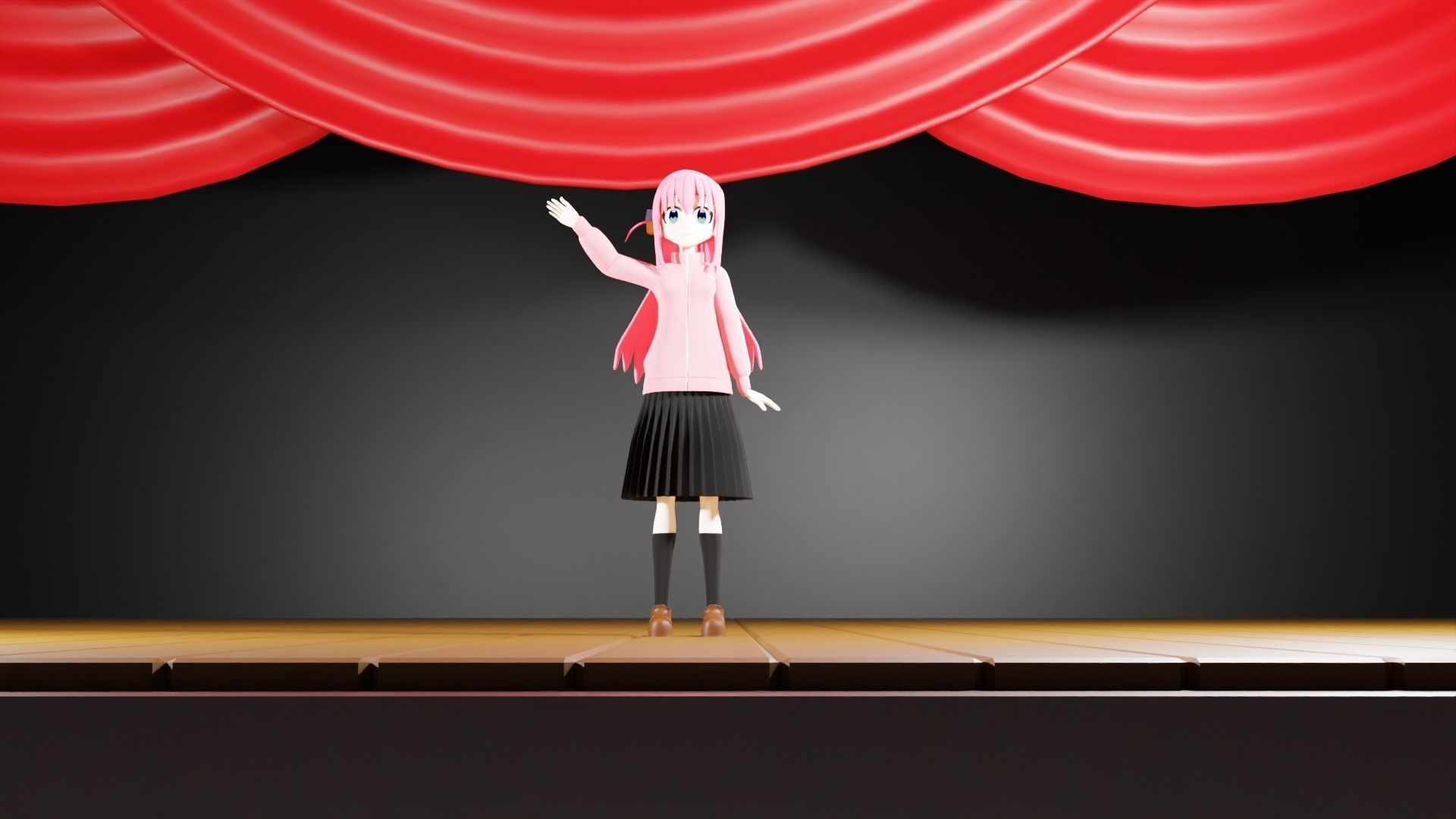 Bocchi the rock 3D model rigged | CGTrader