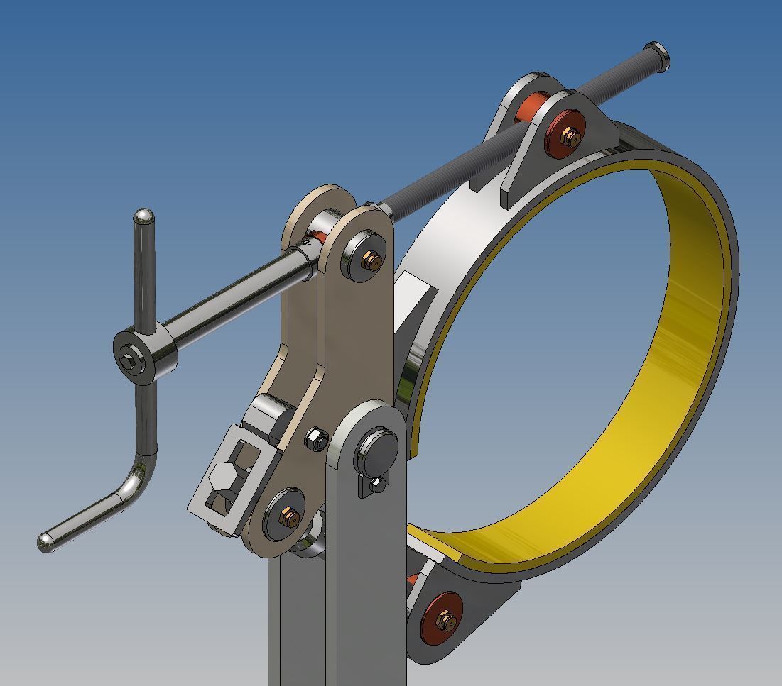 Band brake 250 mm diameter 3D model | CGTrader