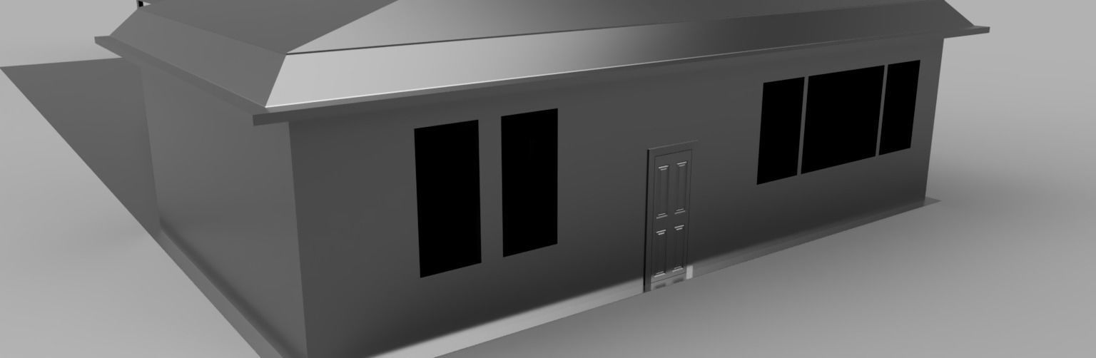 Scale Size Simple House 3D model | CGTrader