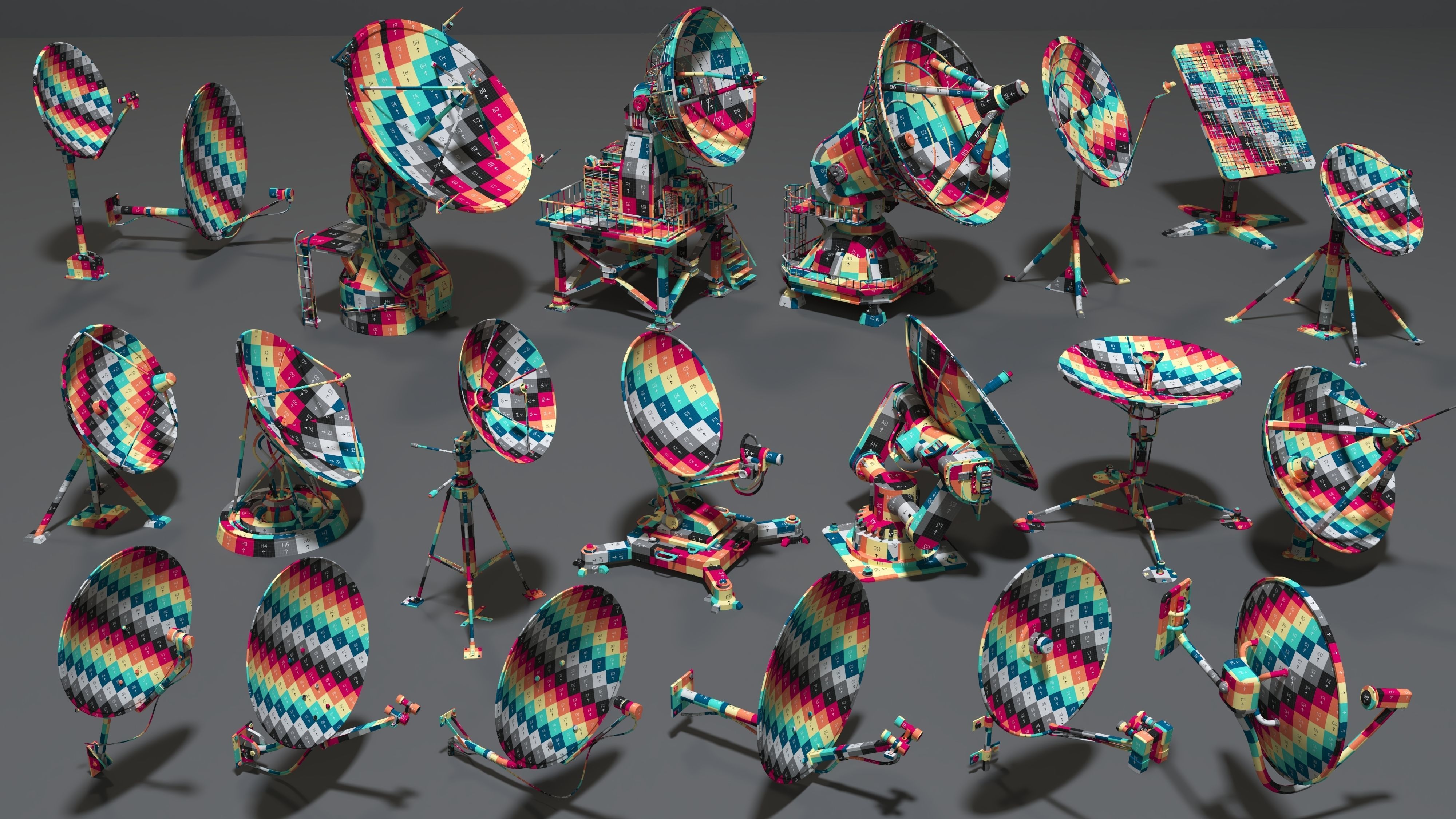 3D model Antennas Collection - 21 pieces VR / AR / low-poly | CGTrader