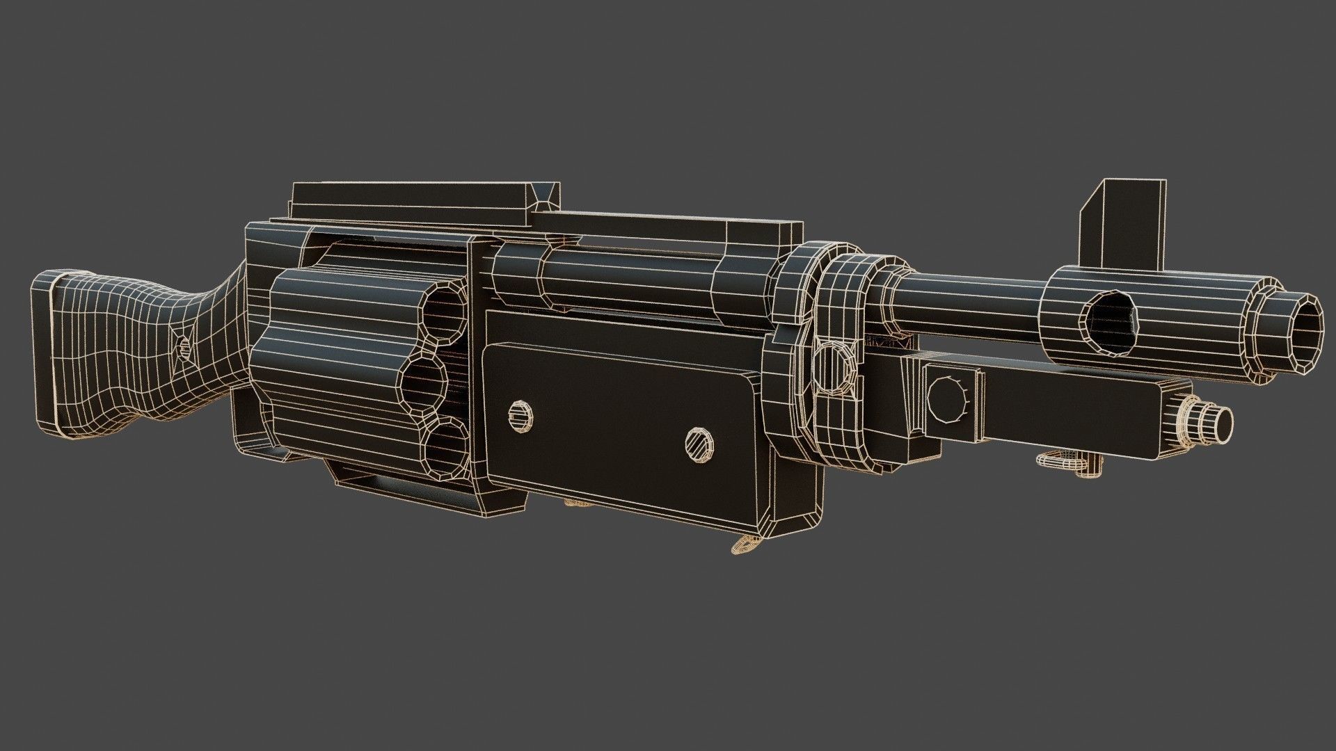 3D model revolver shotgun VR / AR / low-poly | CGTrader