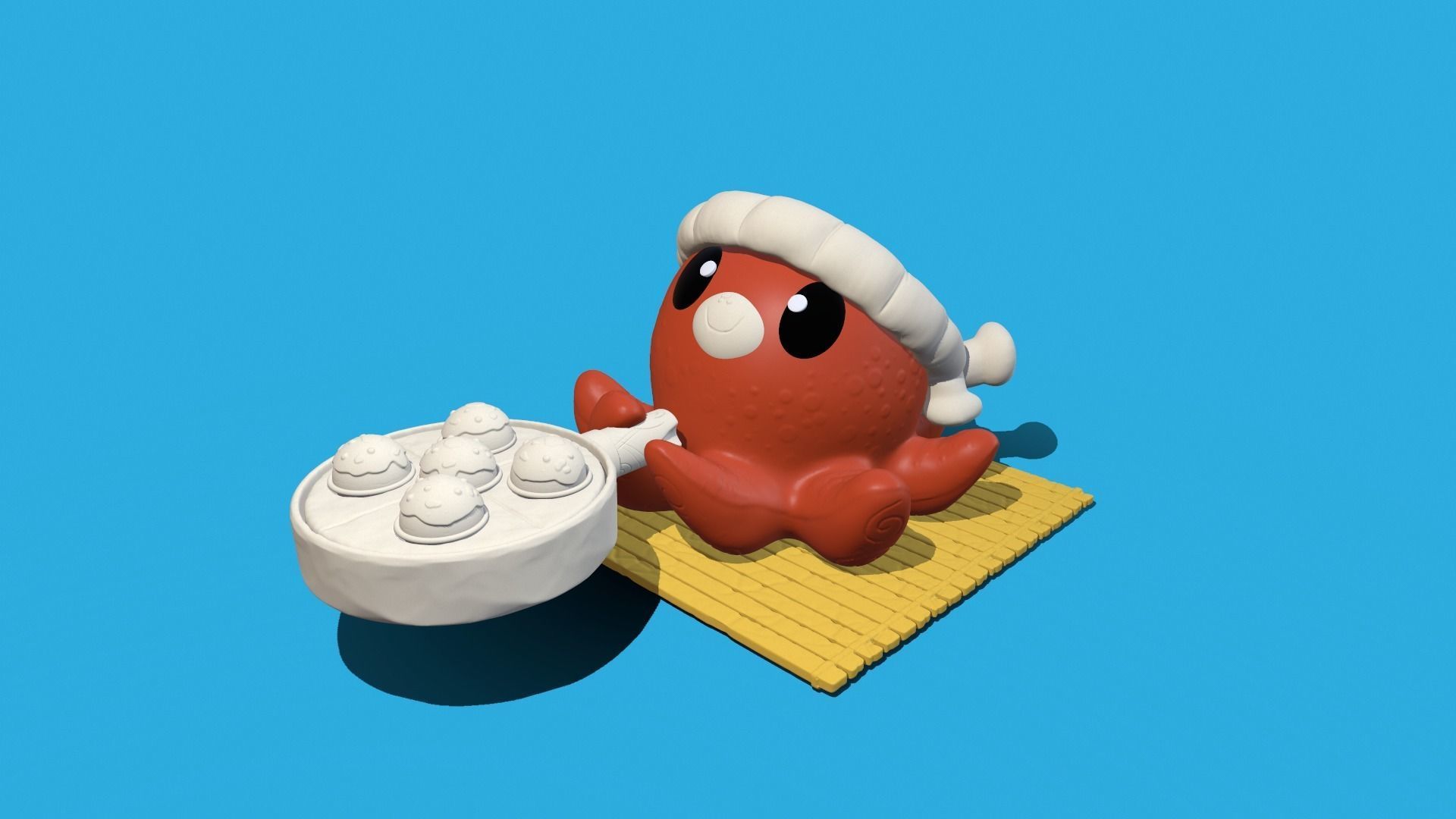 CHEF OCTOPUS PULPO CHEFF 3D model 3D printable | CGTrader