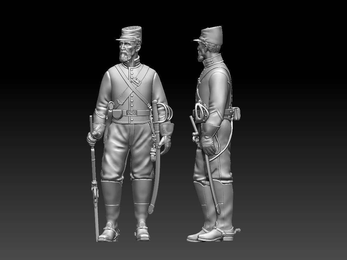 Soldier Union cavalry 3D model 3D printable | CGTrader