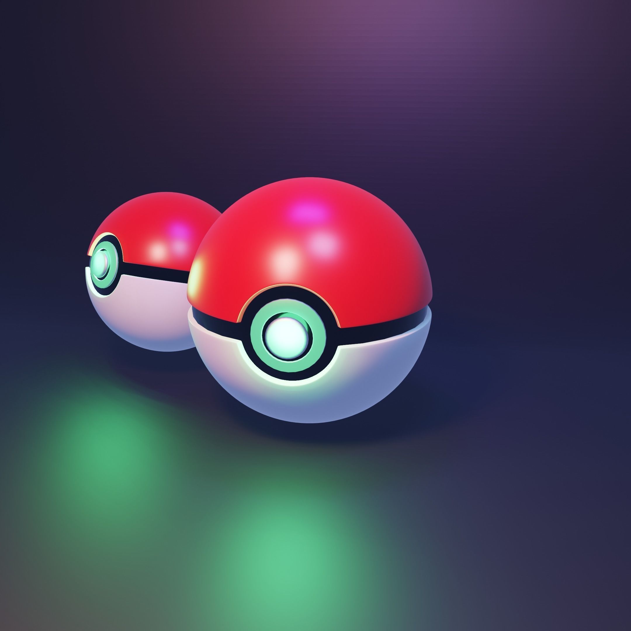Standard pokeball from anime Pokemon 3D model | CGTrader