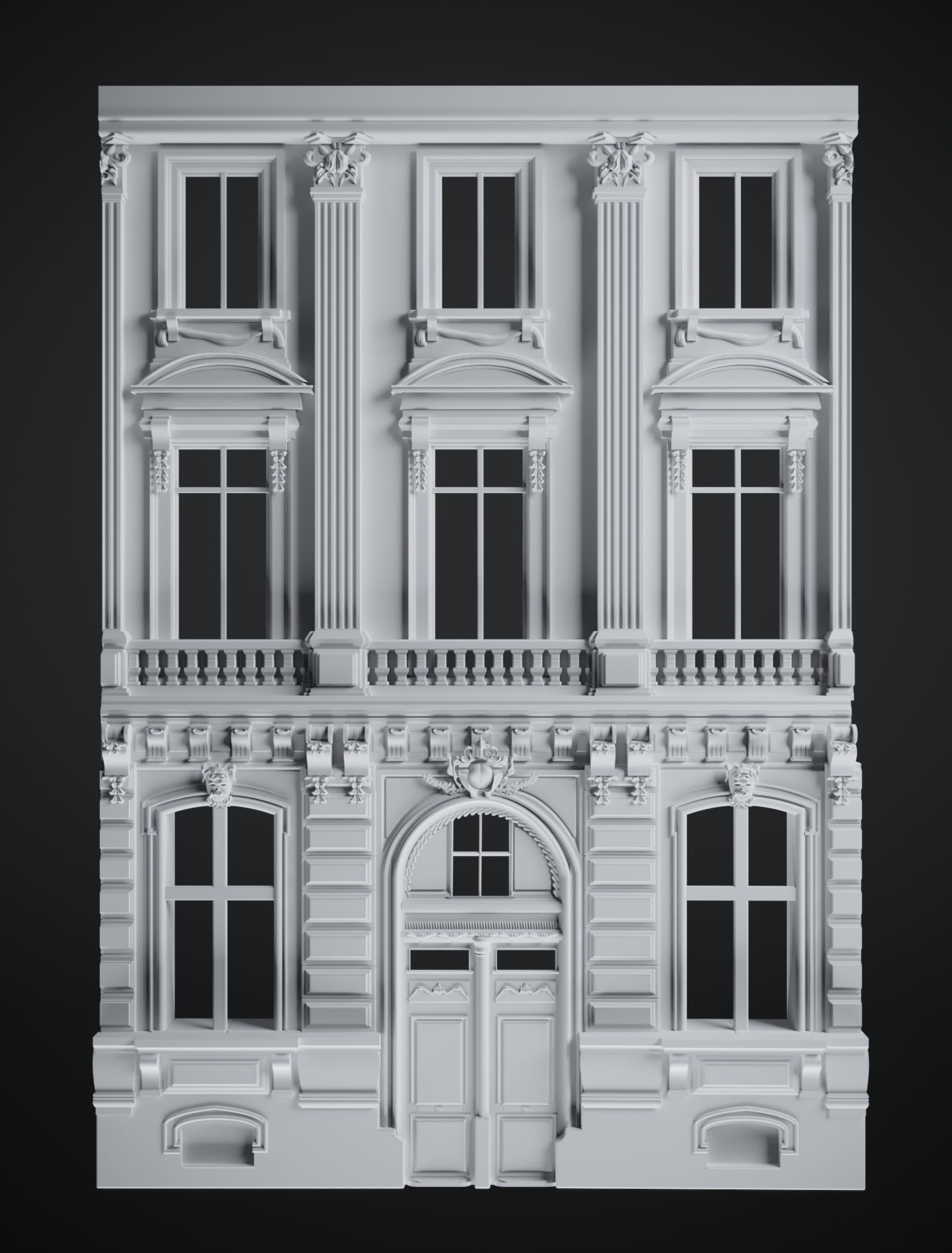 PARIS - Parisian Facade - Architecture 3D model | CGTrader