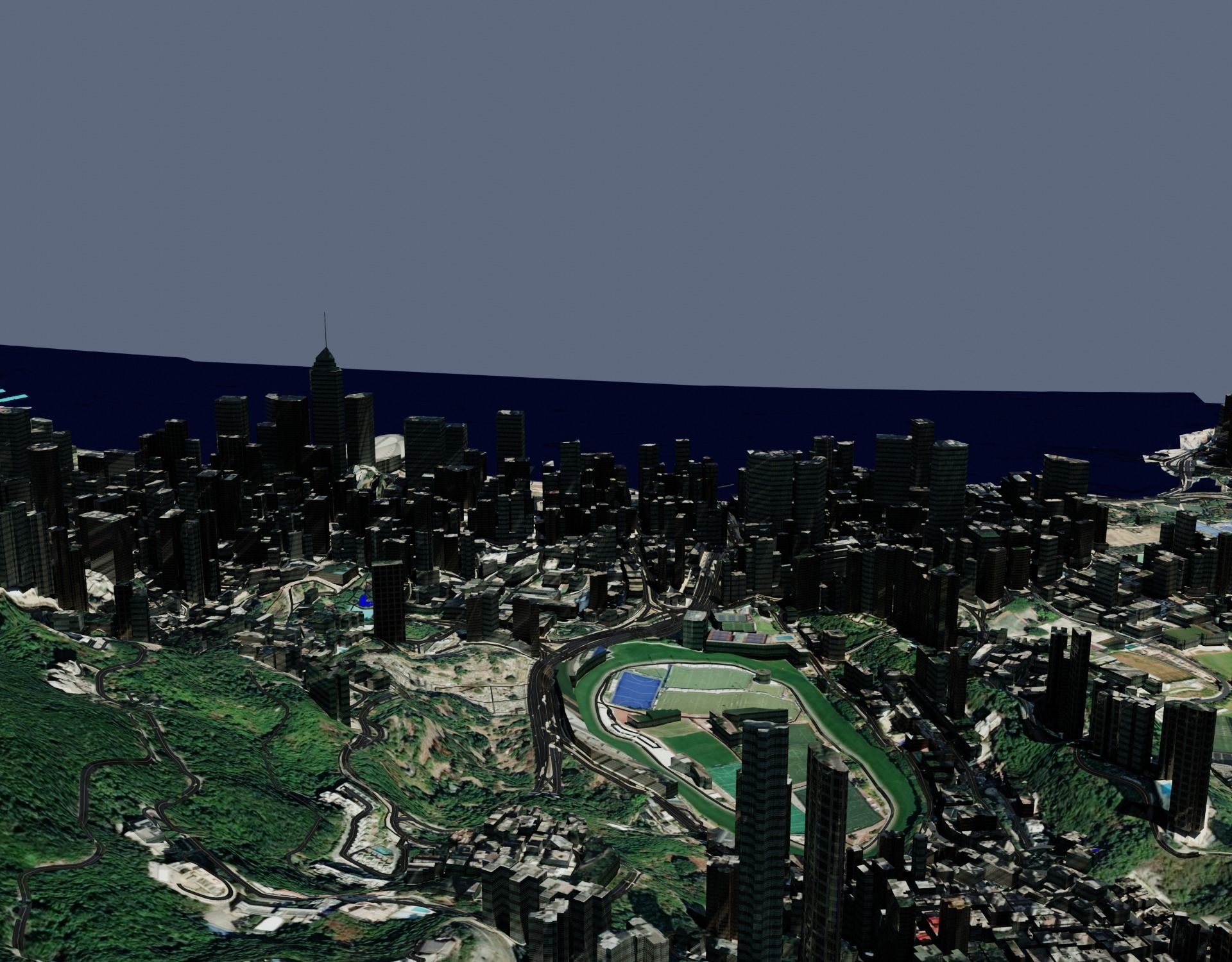 City a part of Hong Kong 3D model | CGTrader