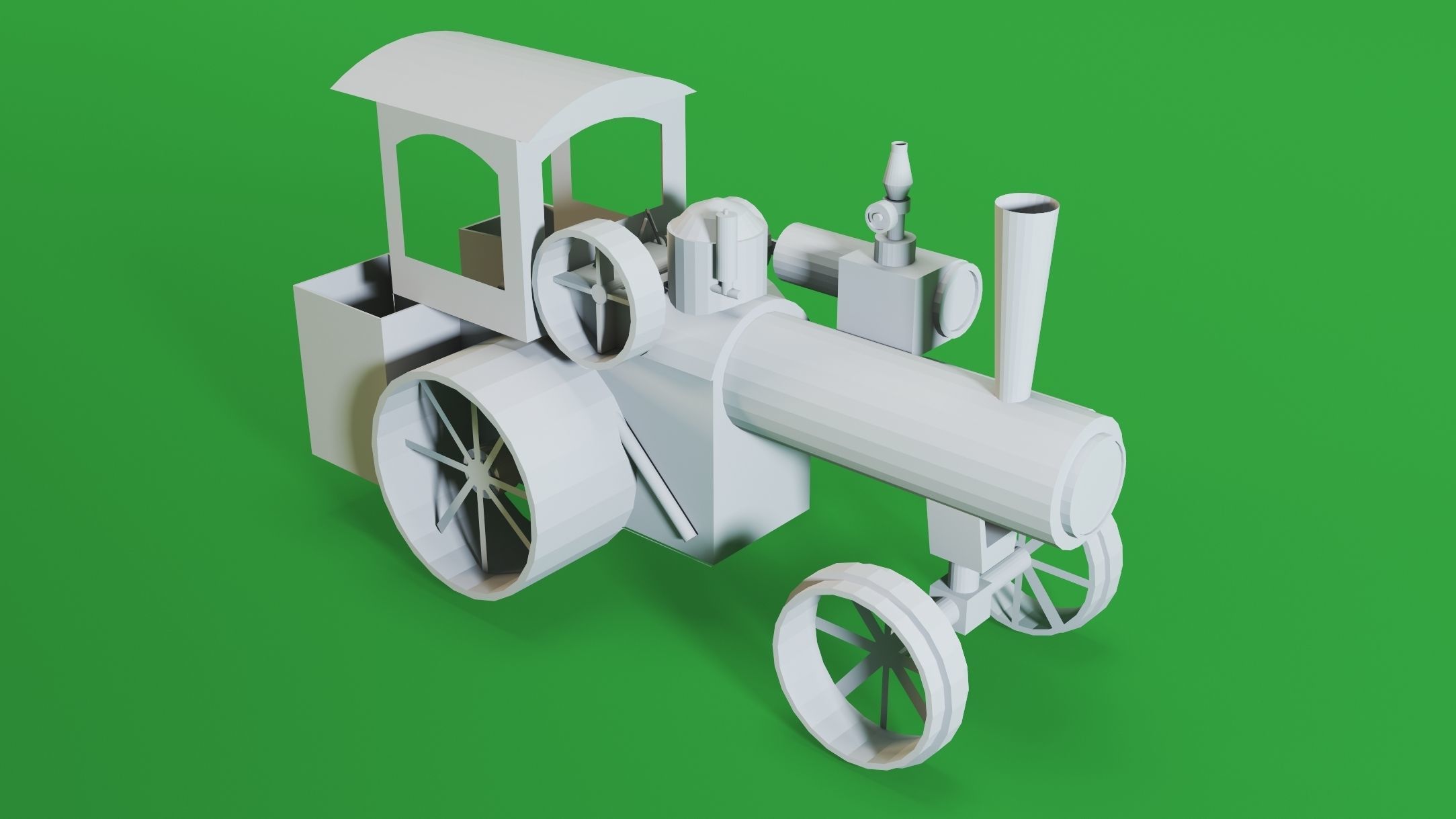 3D model 5- Steam Tractors- High detail 3d models VR / AR / low-poly ...
