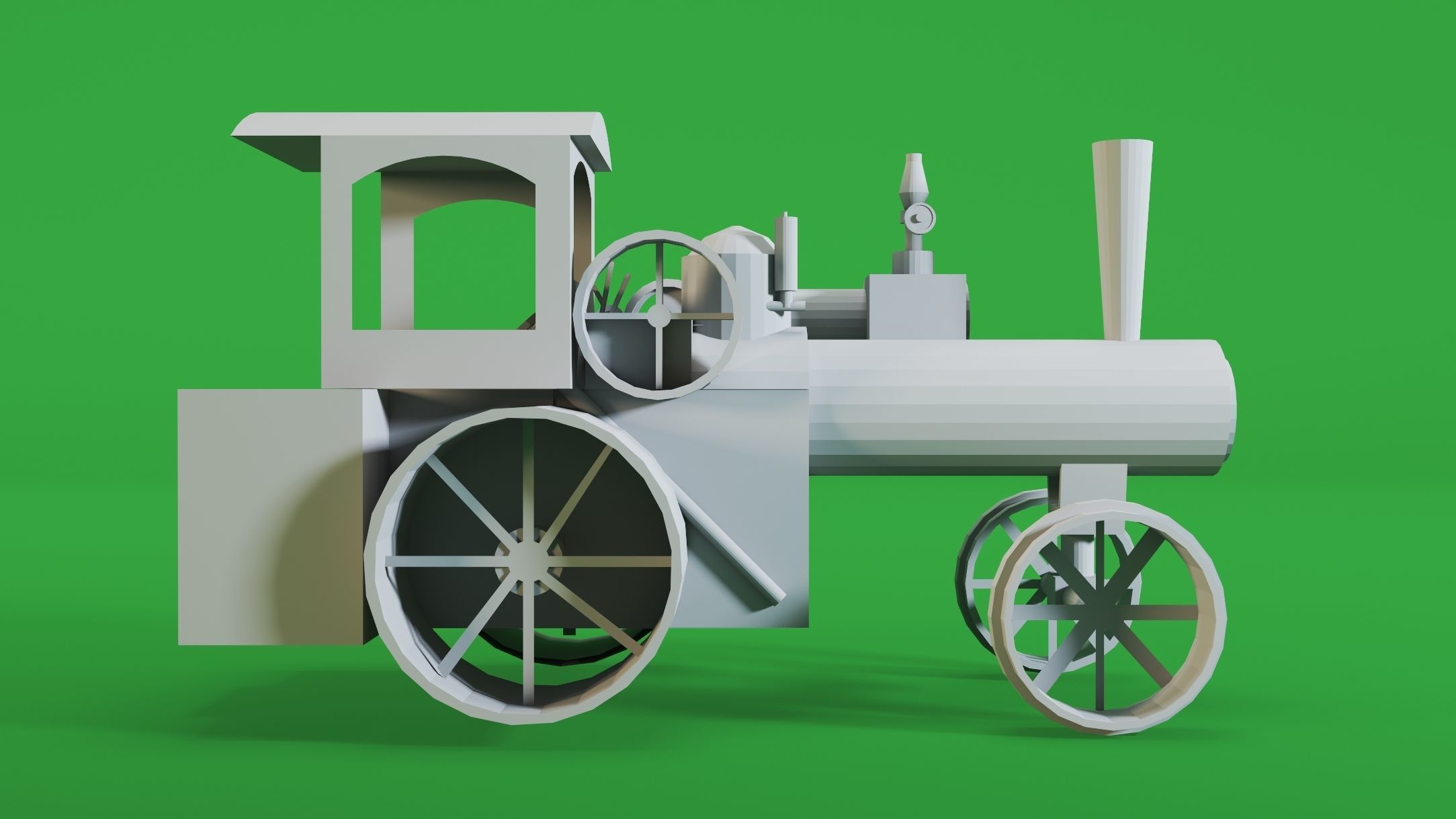3D model 5- Steam Tractors- High detail 3d models VR / AR / low-poly ...