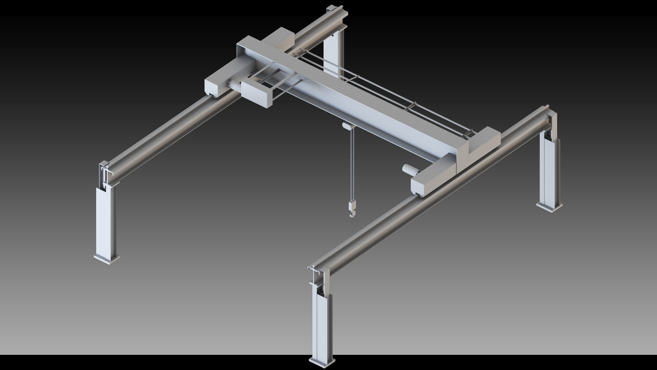 3D model 16 Overhead Cranes- Vol 01- High detail 3d models VR / AR ...