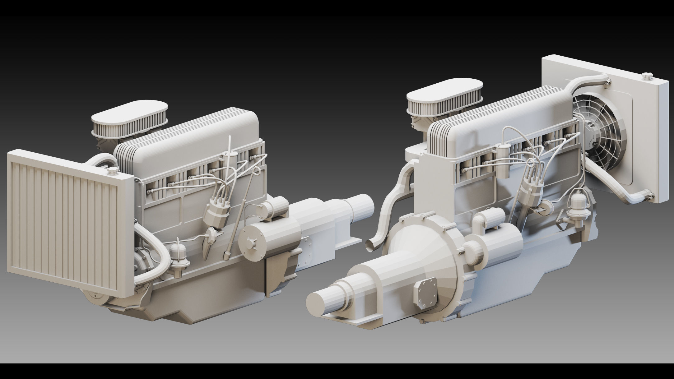 3D model 11 Industrial Engines- High detail 3d models VR / AR / low ...